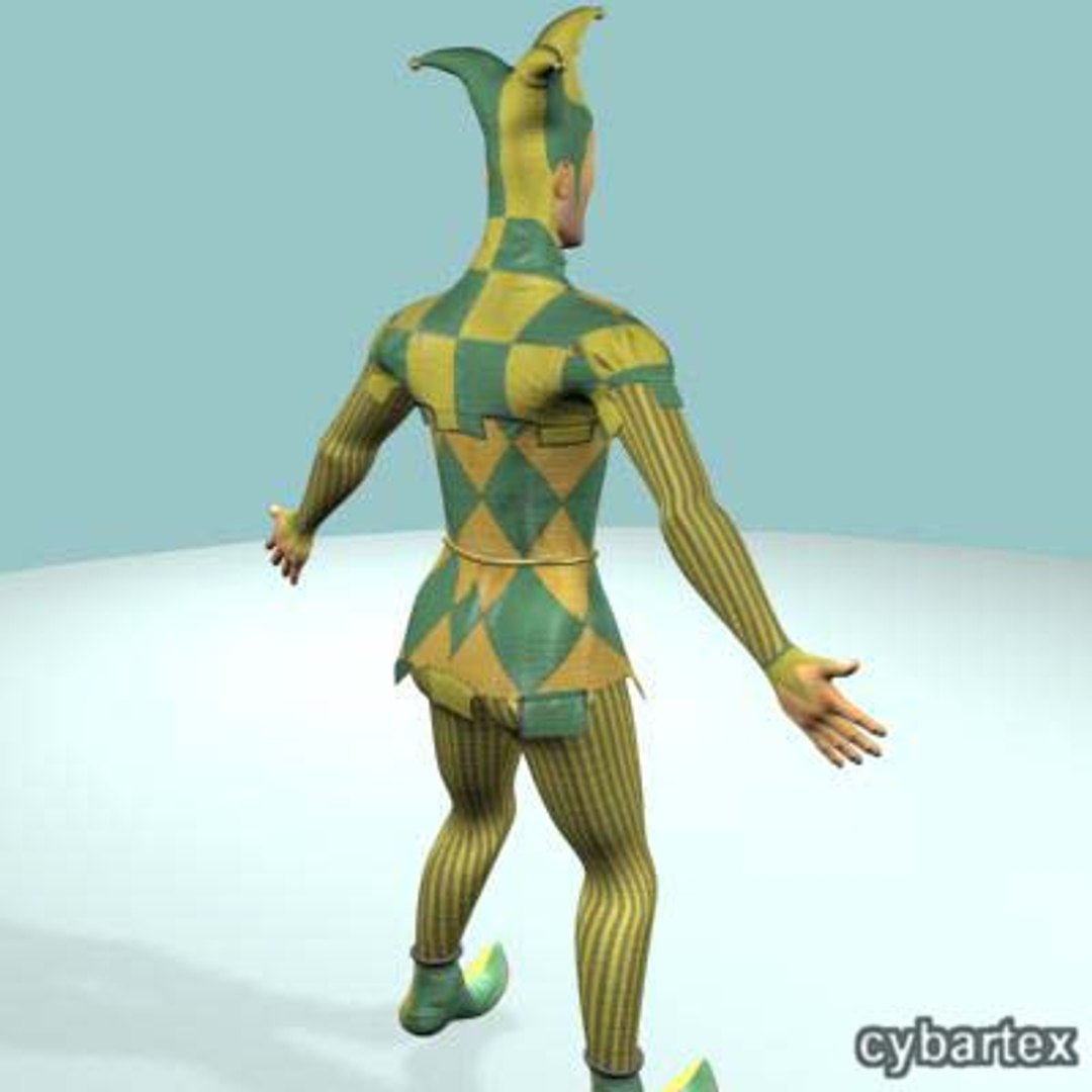 3d Jester Character Rigged