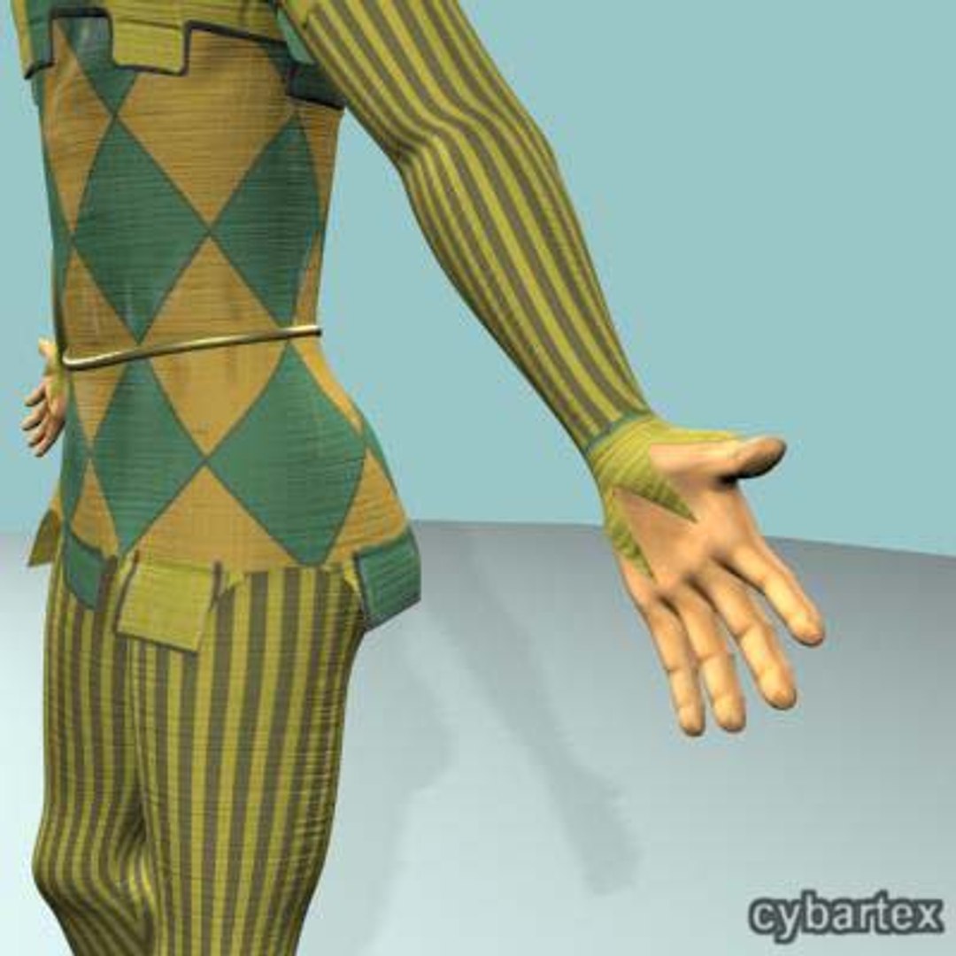 3d Jester Character Rigged