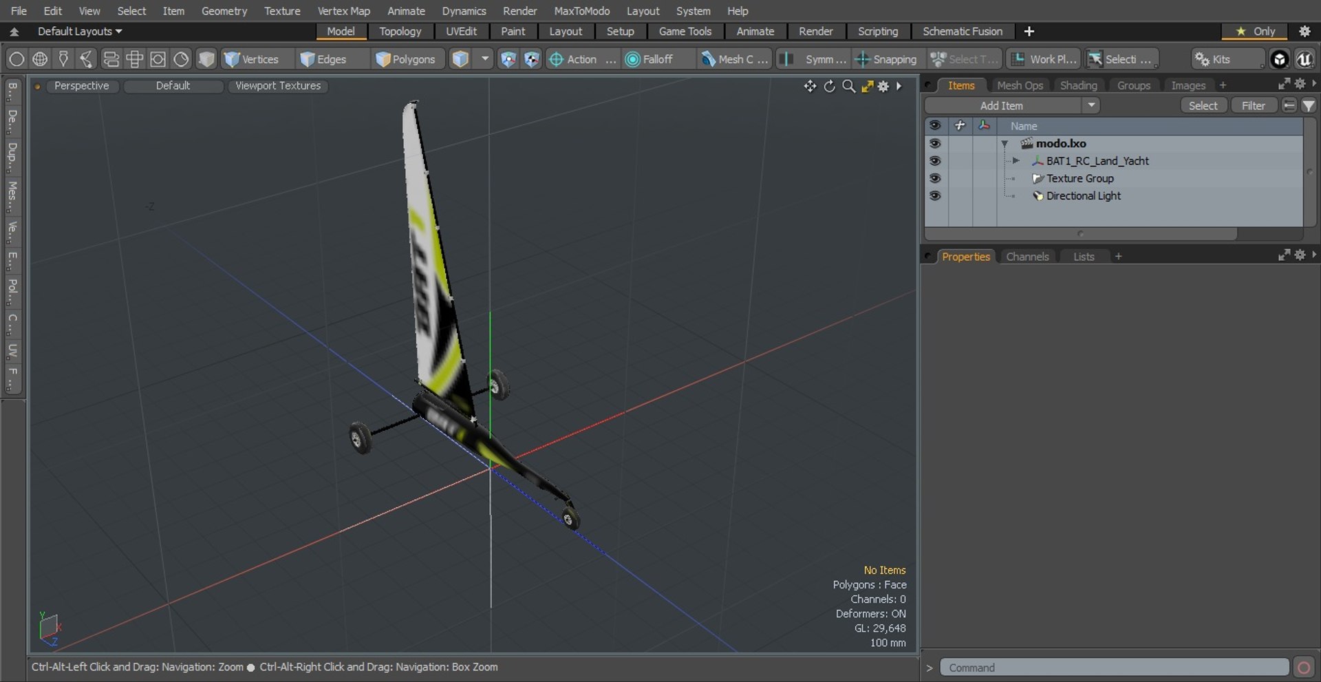 3D BAT1 RC Land Yacht - TurboSquid 2000307