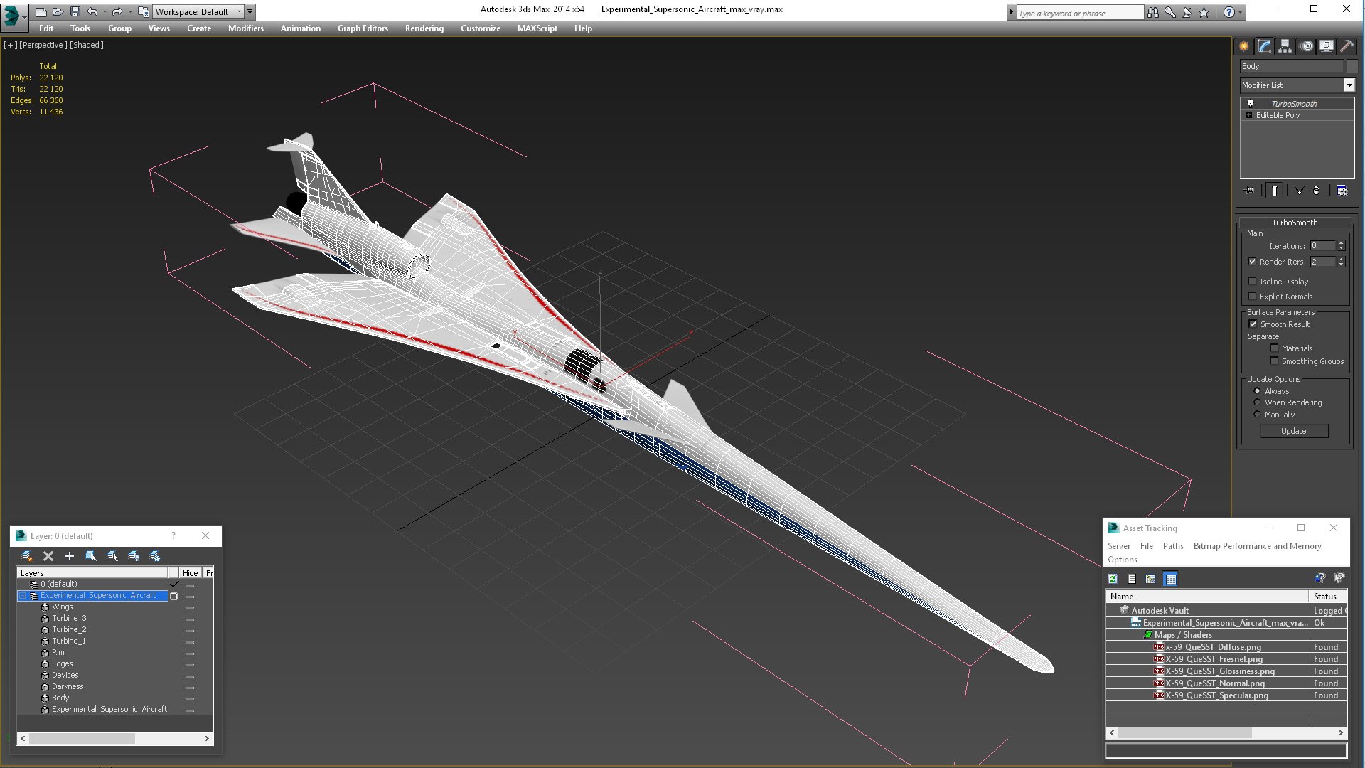 Experimental Supersonic Aircraft 3D Model - TurboSquid 2075449