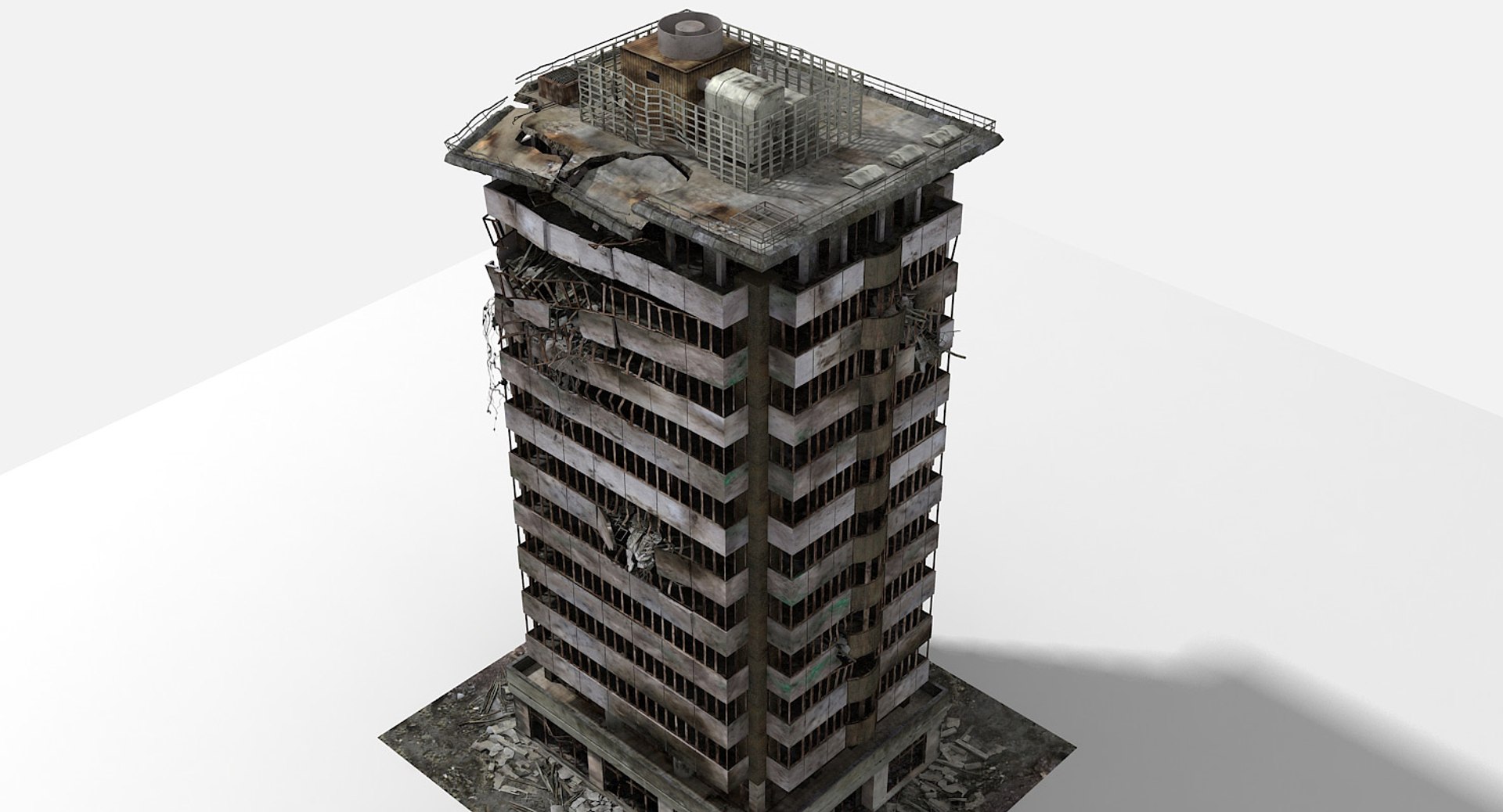 Max Destroyed Ruined Building Skyscrapers