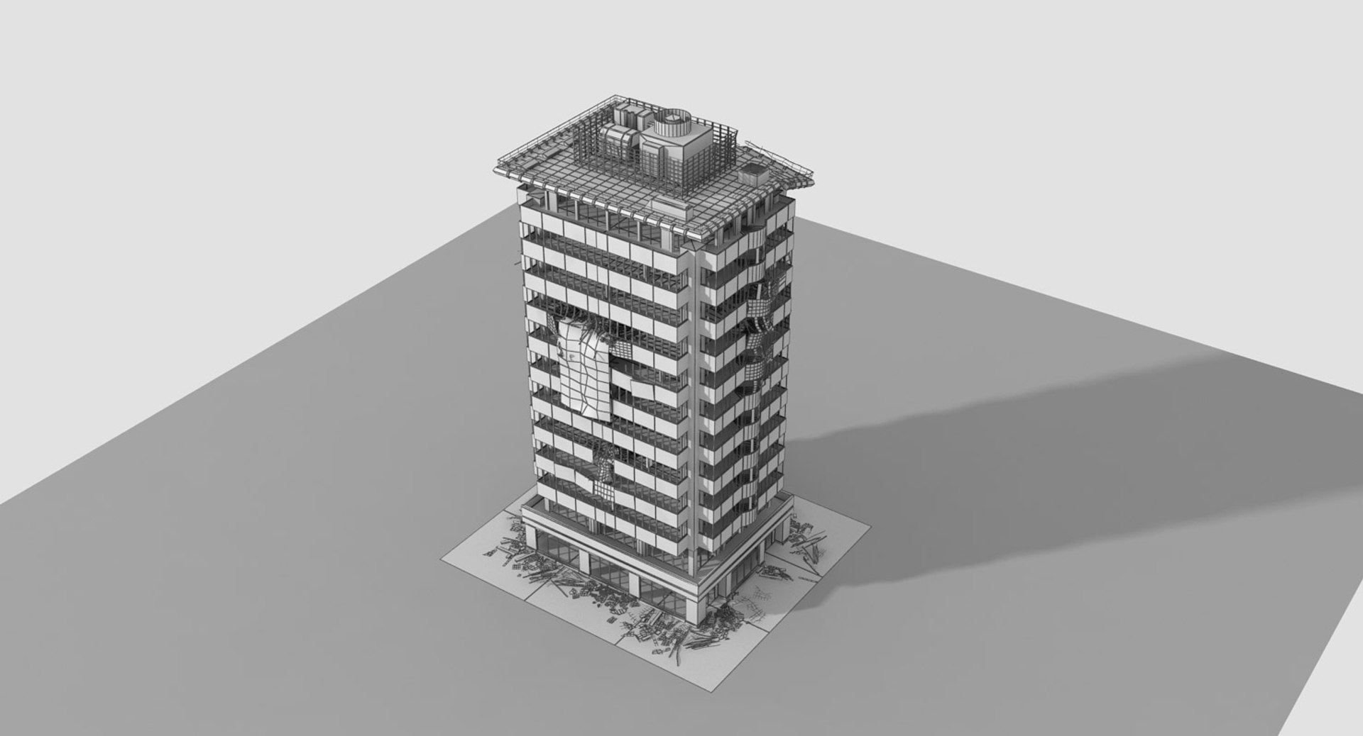 max destroyed ruined building skyscrapers