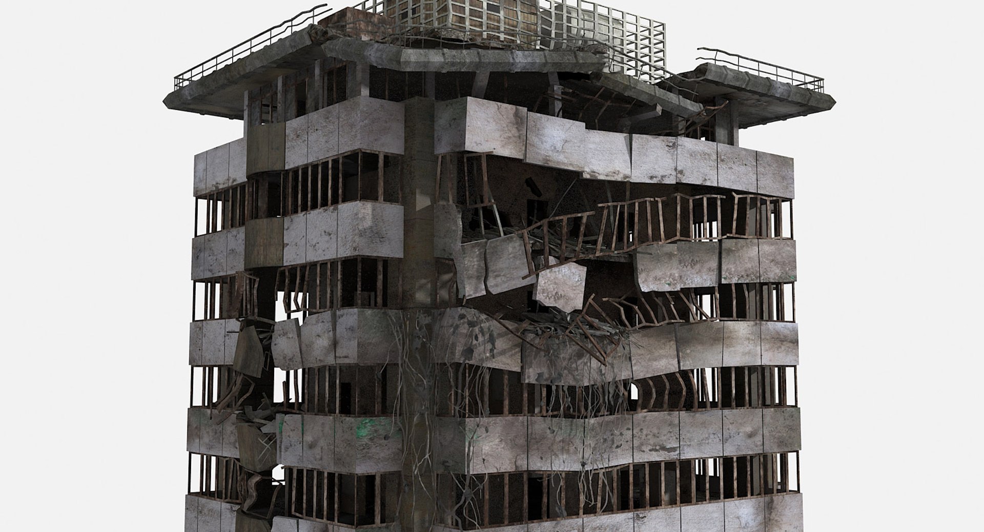 Max Destroyed Ruined Building Skyscrapers