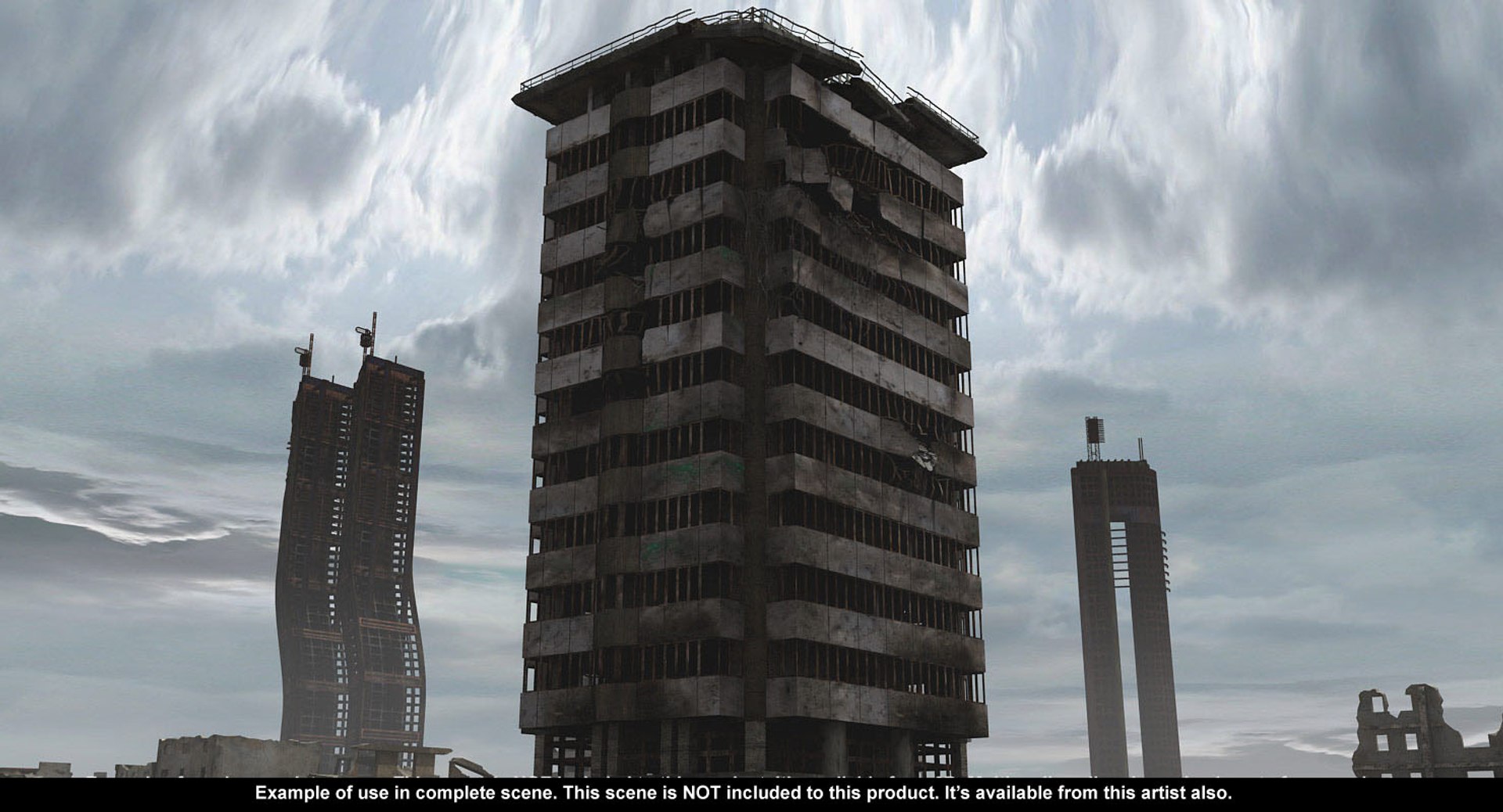 max destroyed ruined building skyscrapers