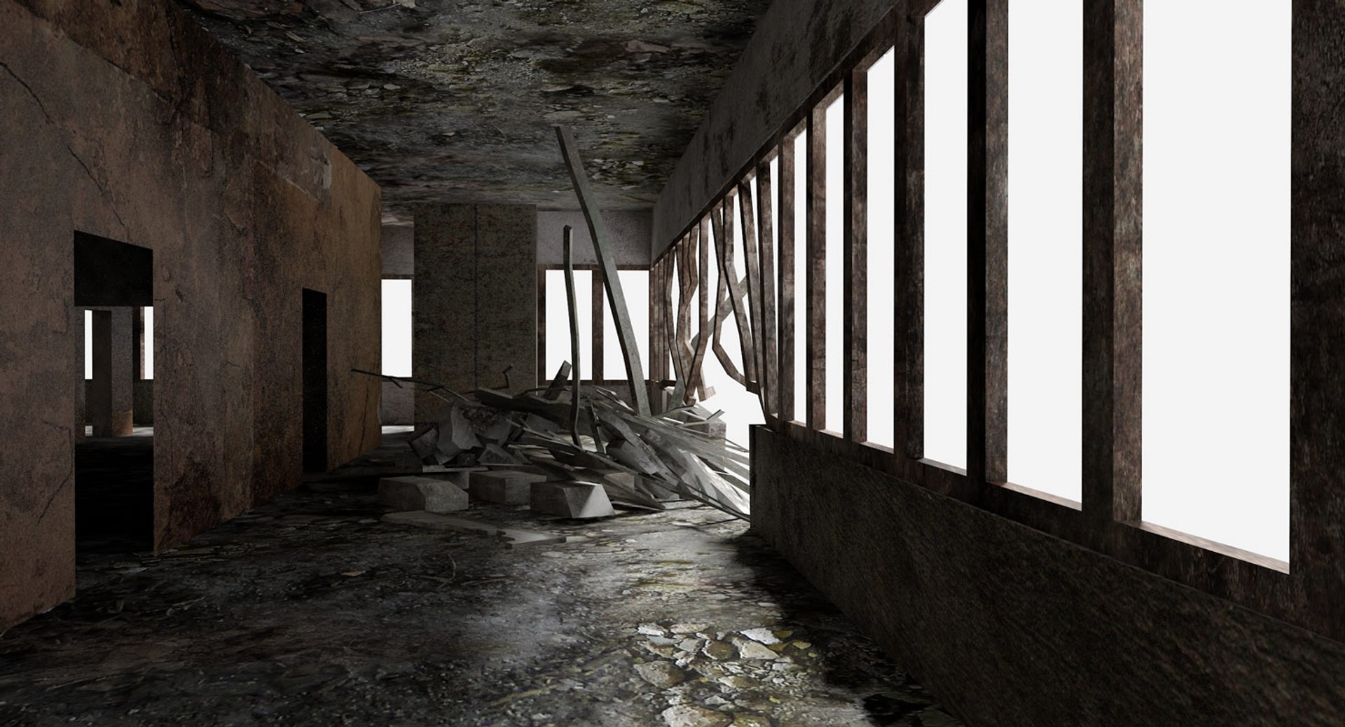 max destroyed ruined building skyscrapers