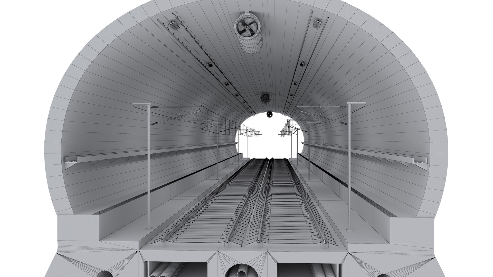 Subway Tunnel Collection 3D Model - TurboSquid 2293571