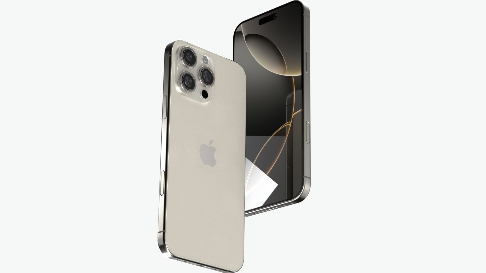 Apple IPhone 16 Pro Max Natural Titanium Model - TurboSquid 2279948
