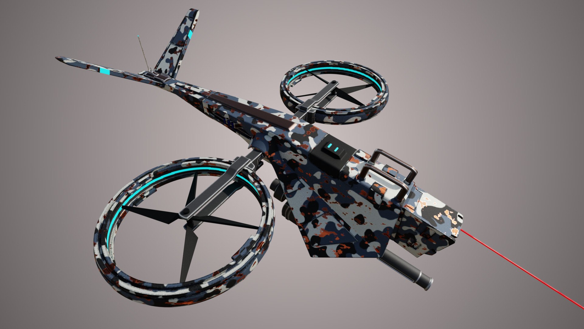 Military Hover Drone Model - TurboSquid 2032828