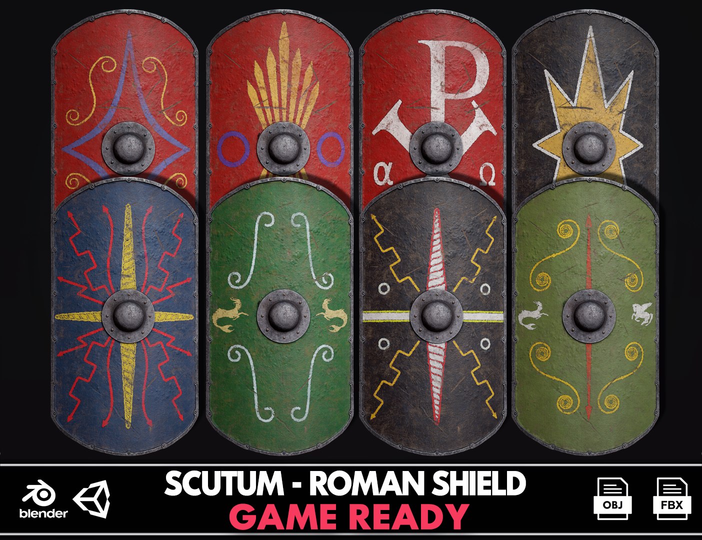 3D Roman Shield - Scutum C - TurboSquid 1976516