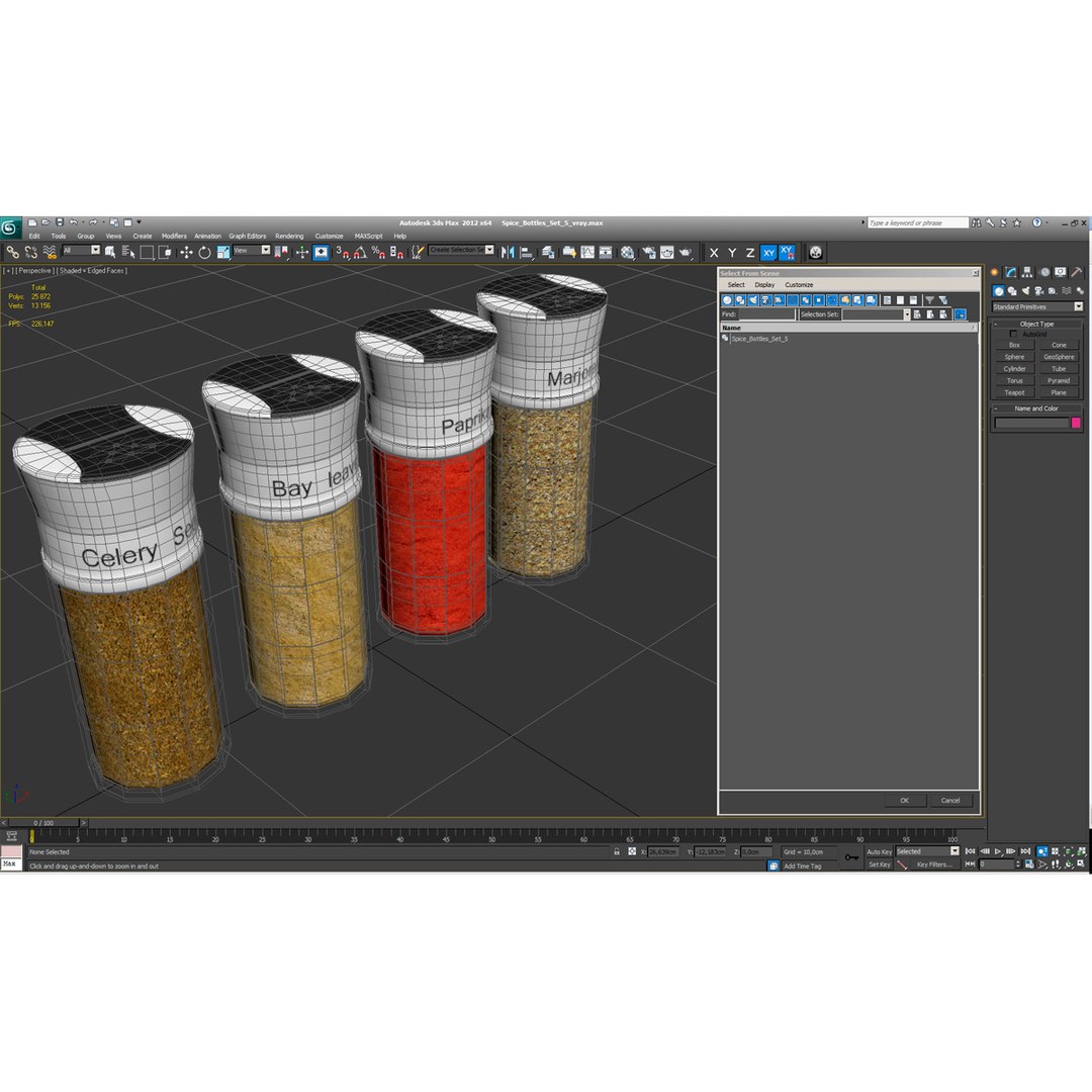 3d model spice bottles set 5