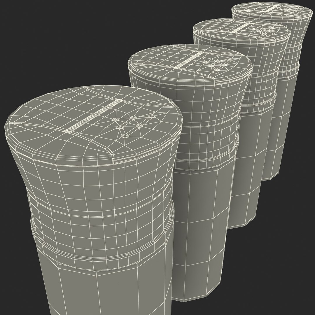 3d model spice bottles set 5