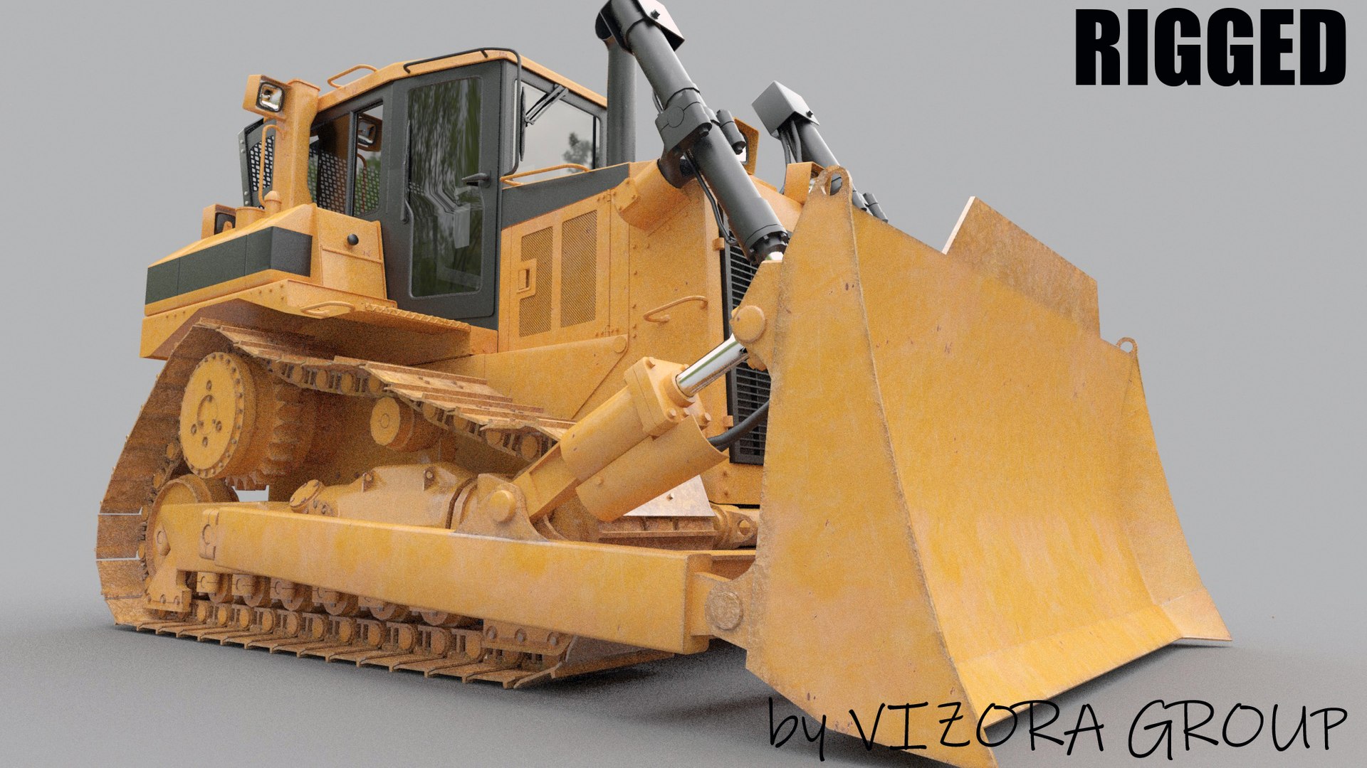 3D Heavy Bulldozer rigged model - TurboSquid 2162639