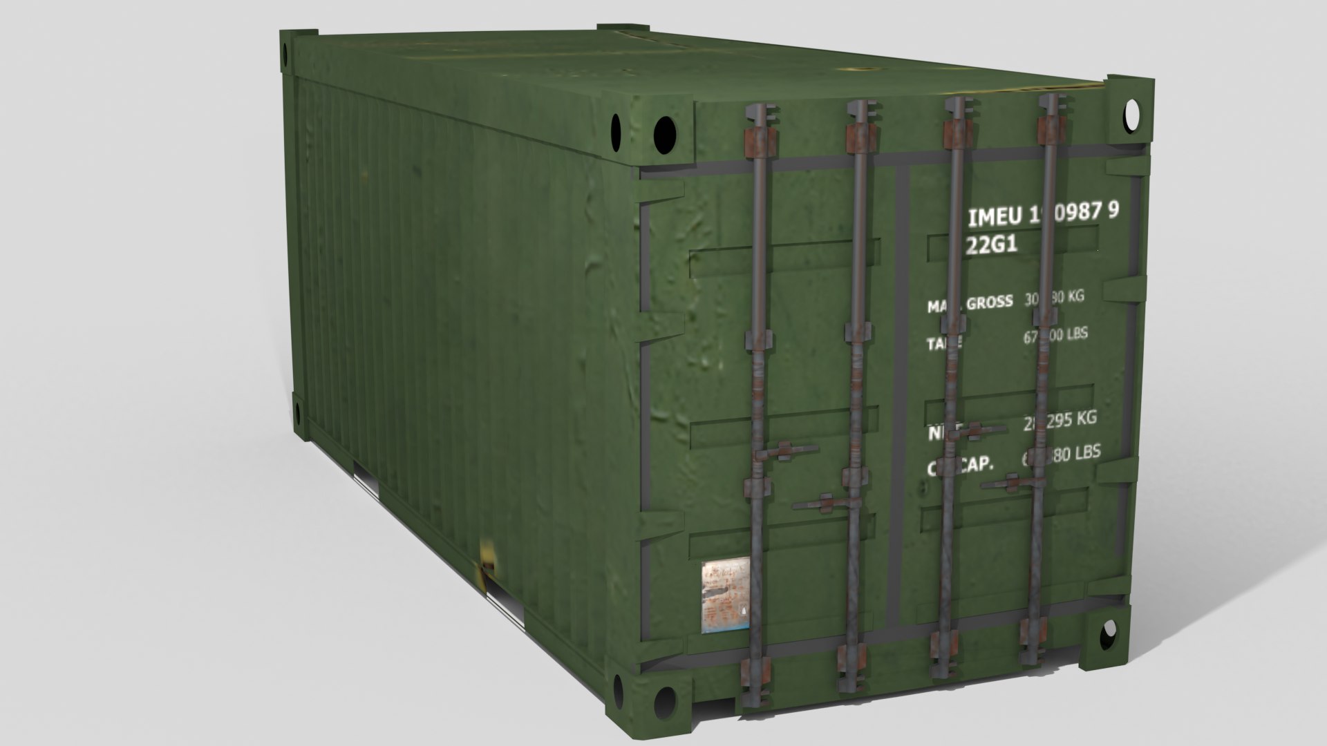 Container Green 3D - TurboSquid 1980806