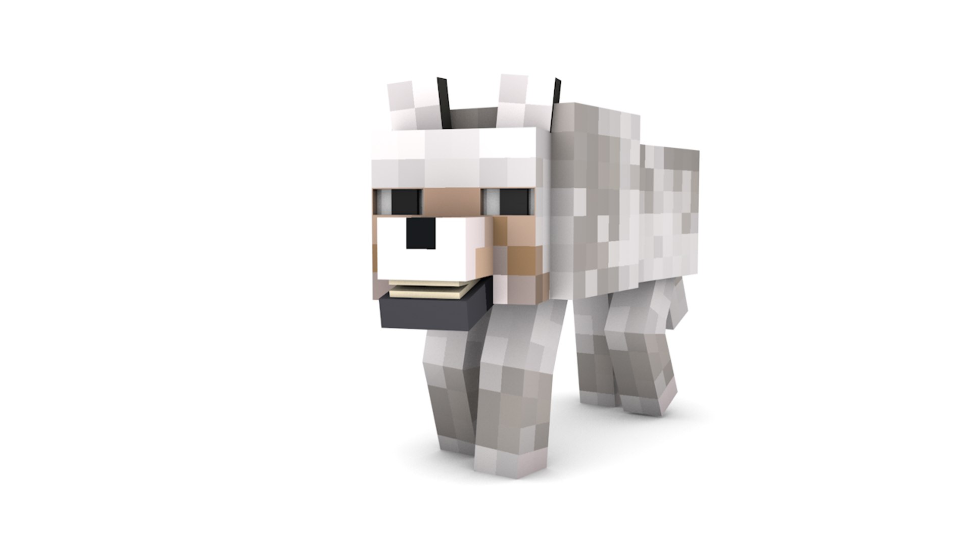 Minecraft Wolf 3d C4d