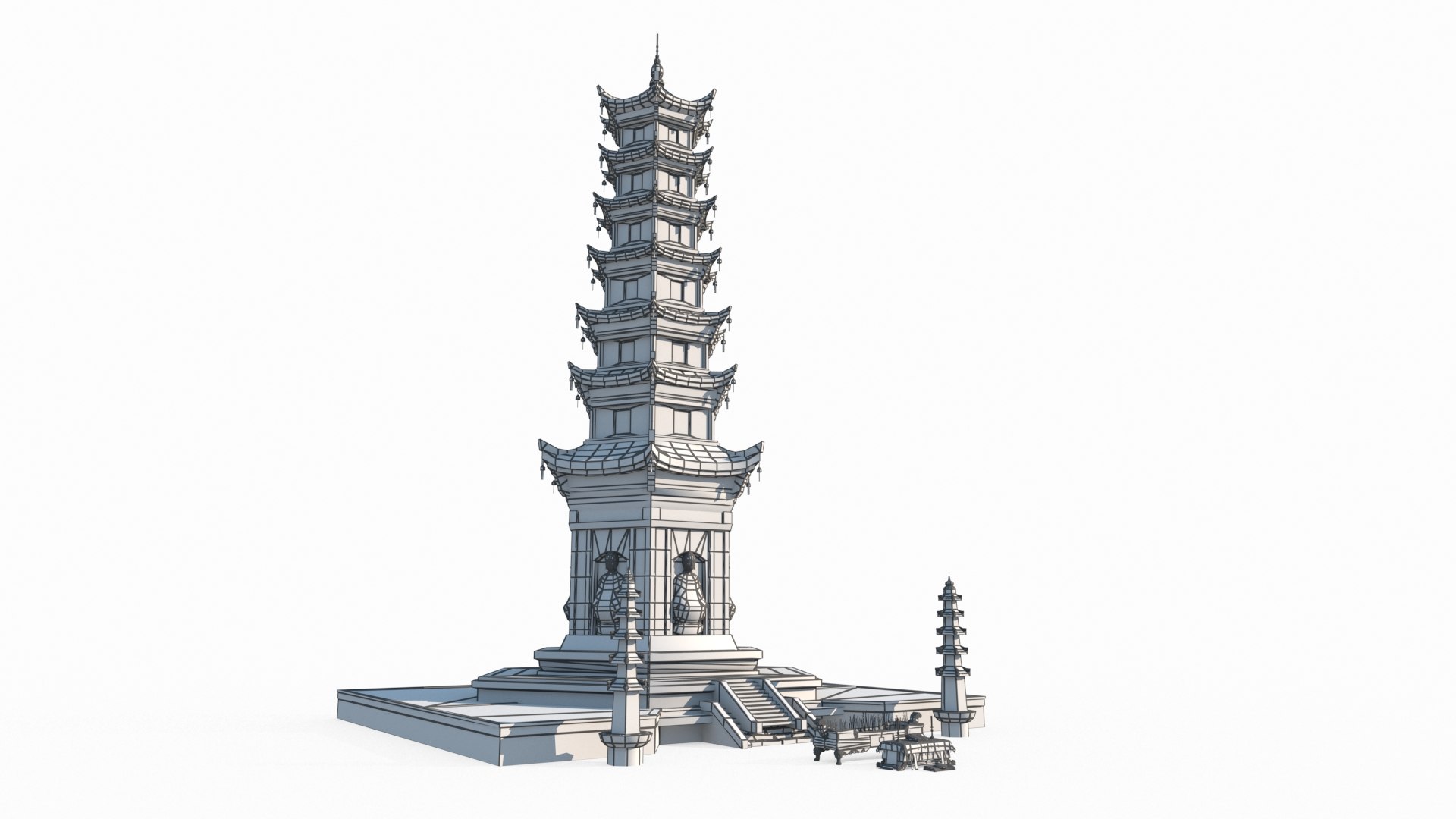 Ancient Buddhist Pagoda model - TurboSquid 2061670