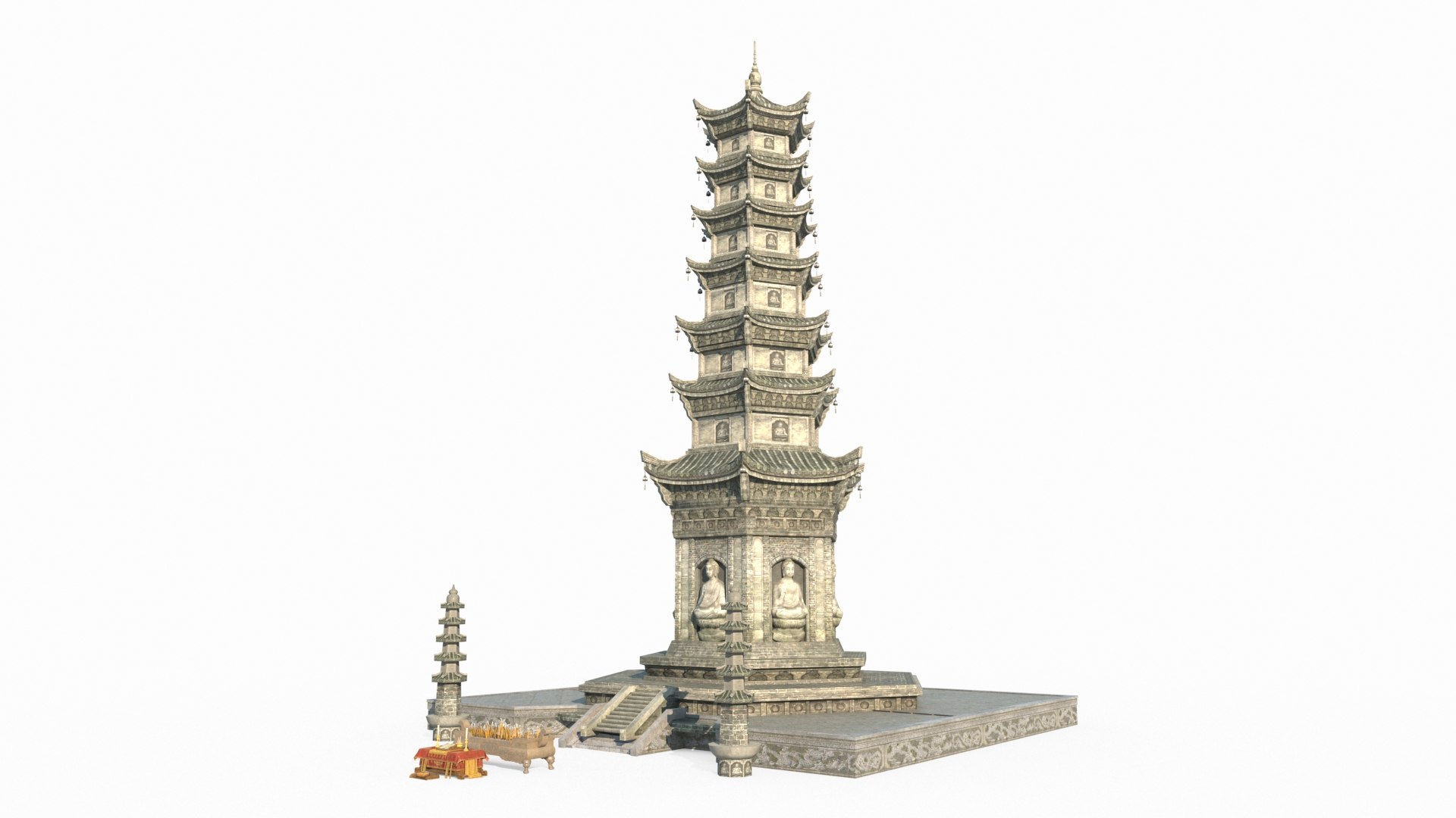 Ancient Buddhist Pagoda model - TurboSquid 2061670