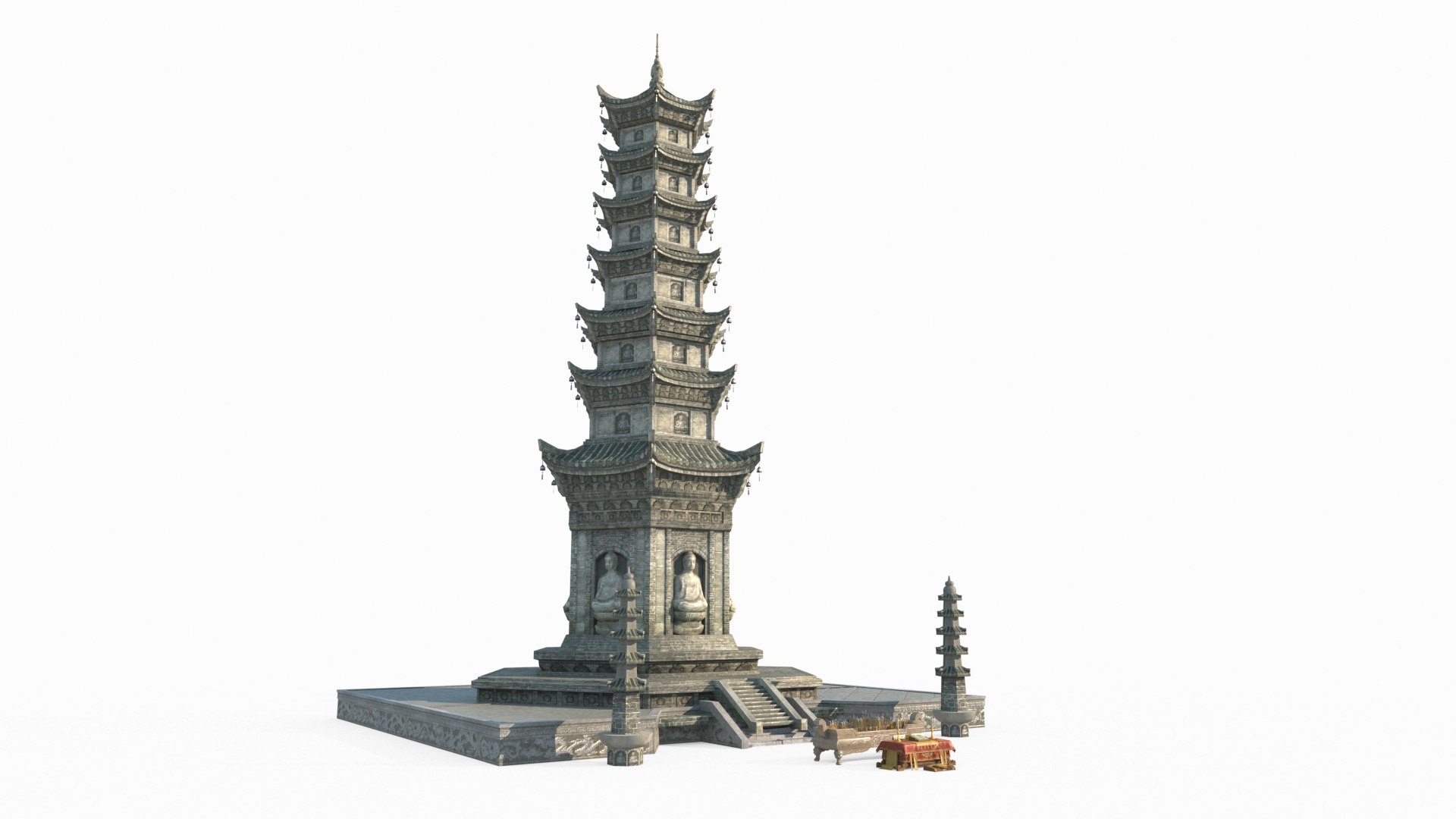 Ancient Buddhist Pagoda model - TurboSquid 2061670