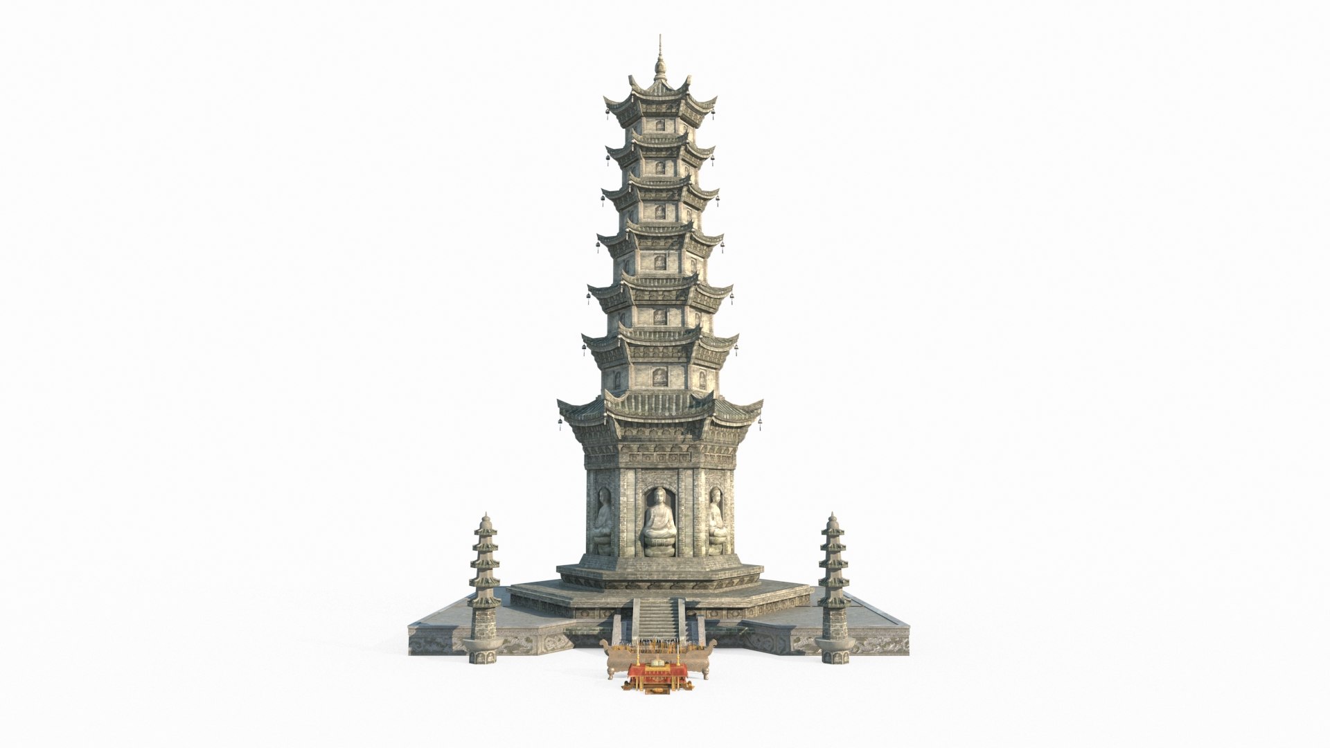 Ancient Buddhist Pagoda model - TurboSquid 2061670