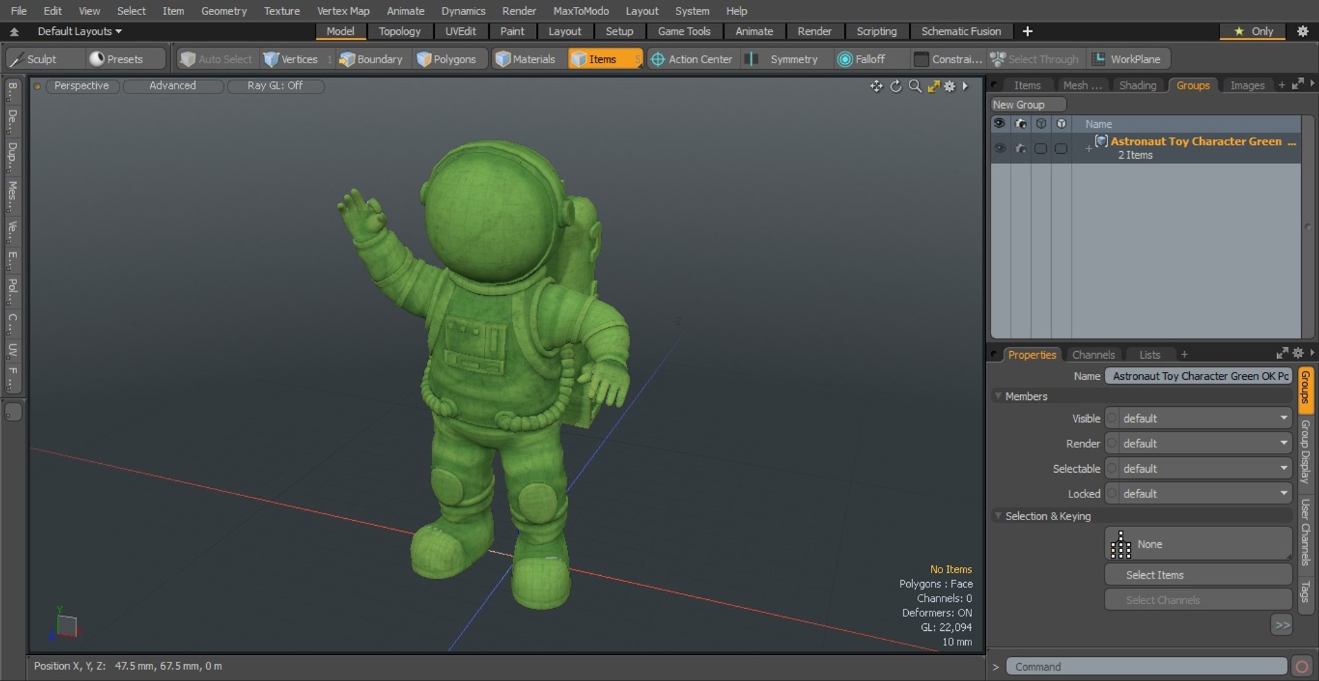 Astronaut Toy Character Green OK Pose 3D model - TurboSquid 1907983