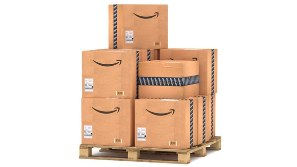 3D model Amazon Cardboard Box with Pallet - TurboSquid 1816016