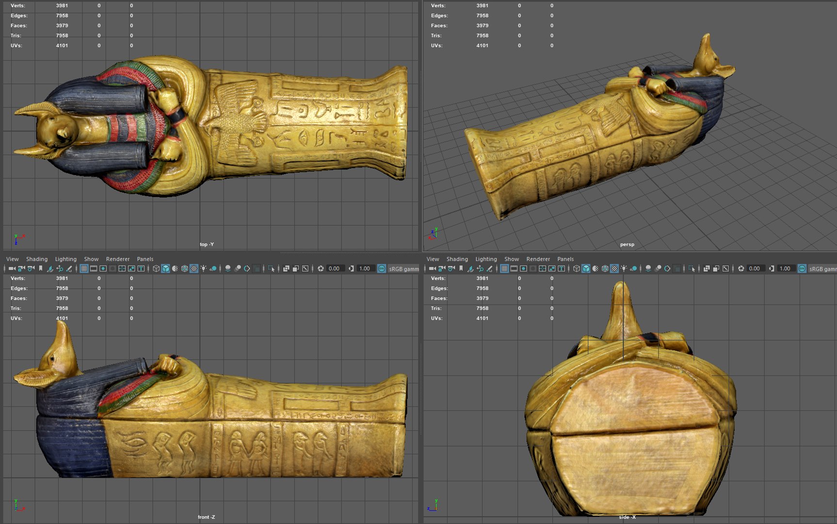 3D Anubis Sarcophagus - TurboSquid 2227171