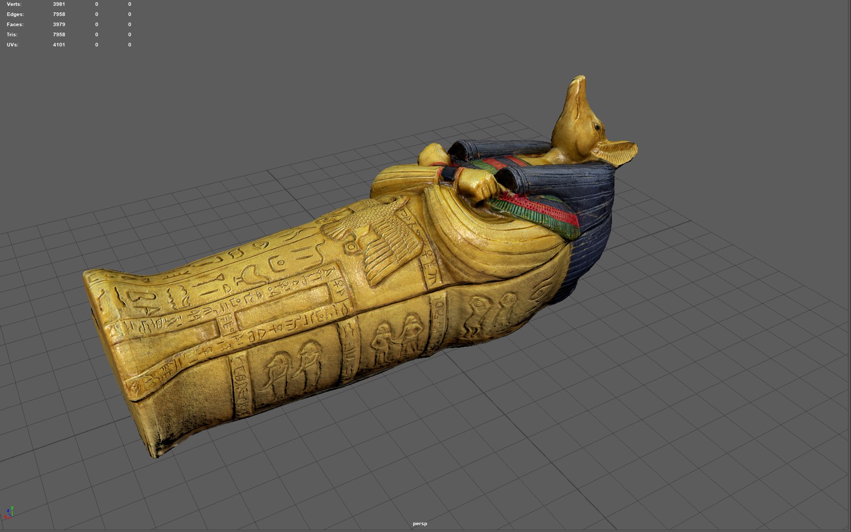 3D Anubis Sarcophagus - TurboSquid 2227171