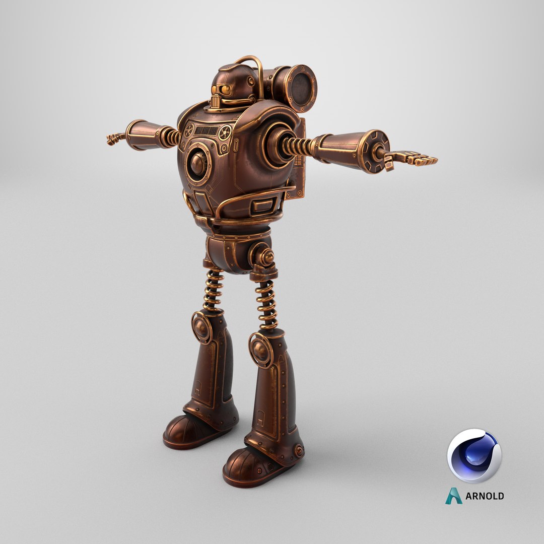 3D Steampunk Robot - TurboSquid 2275674