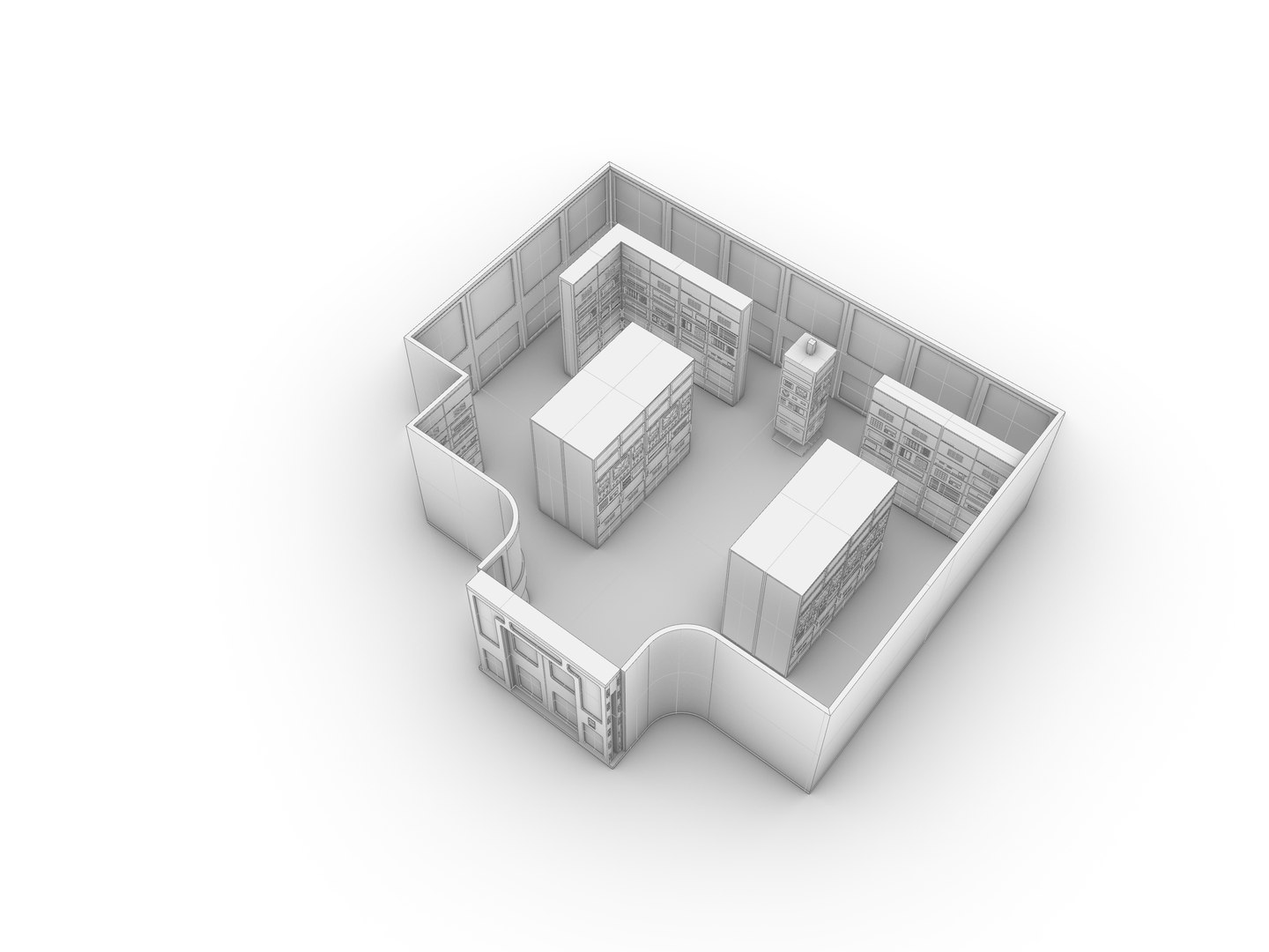 3D Computer Room Model - TurboSquid 2090751