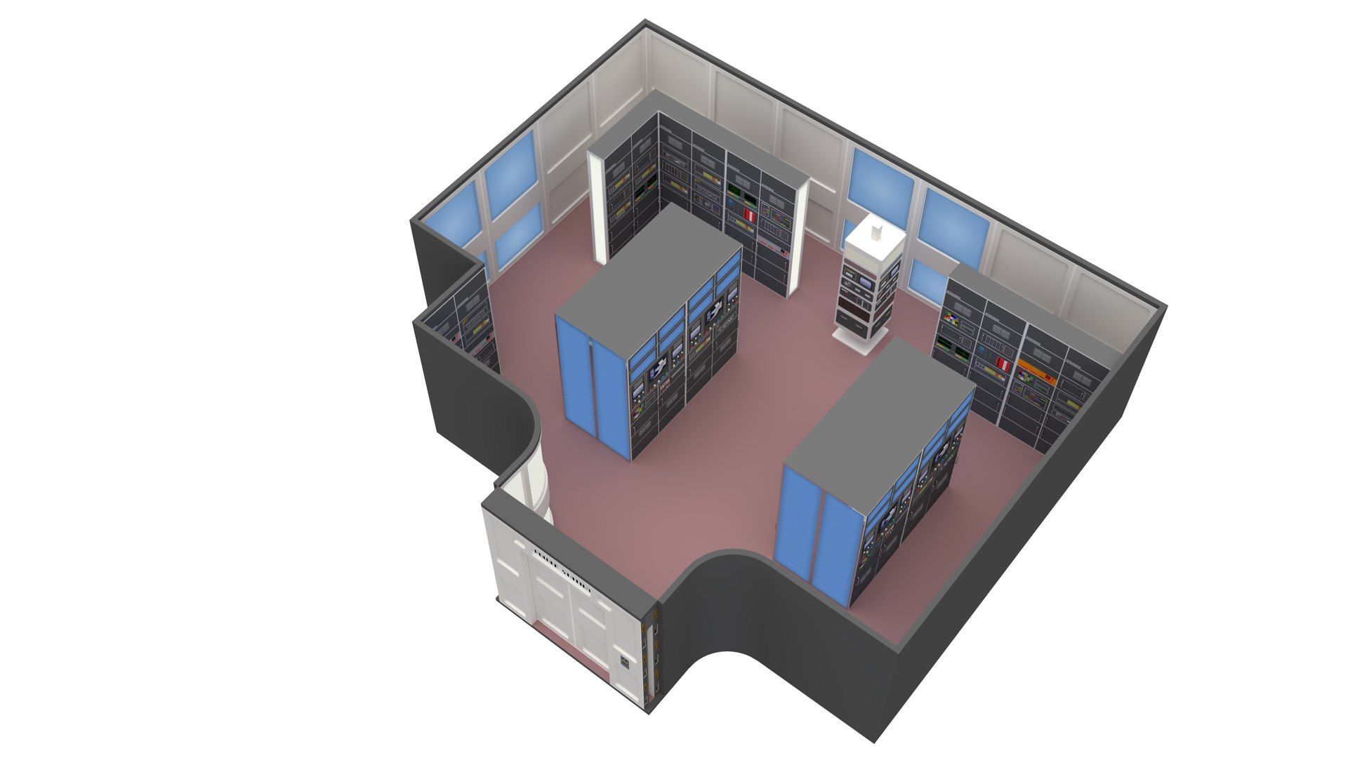 3D Computer Room Model - TurboSquid 2090751