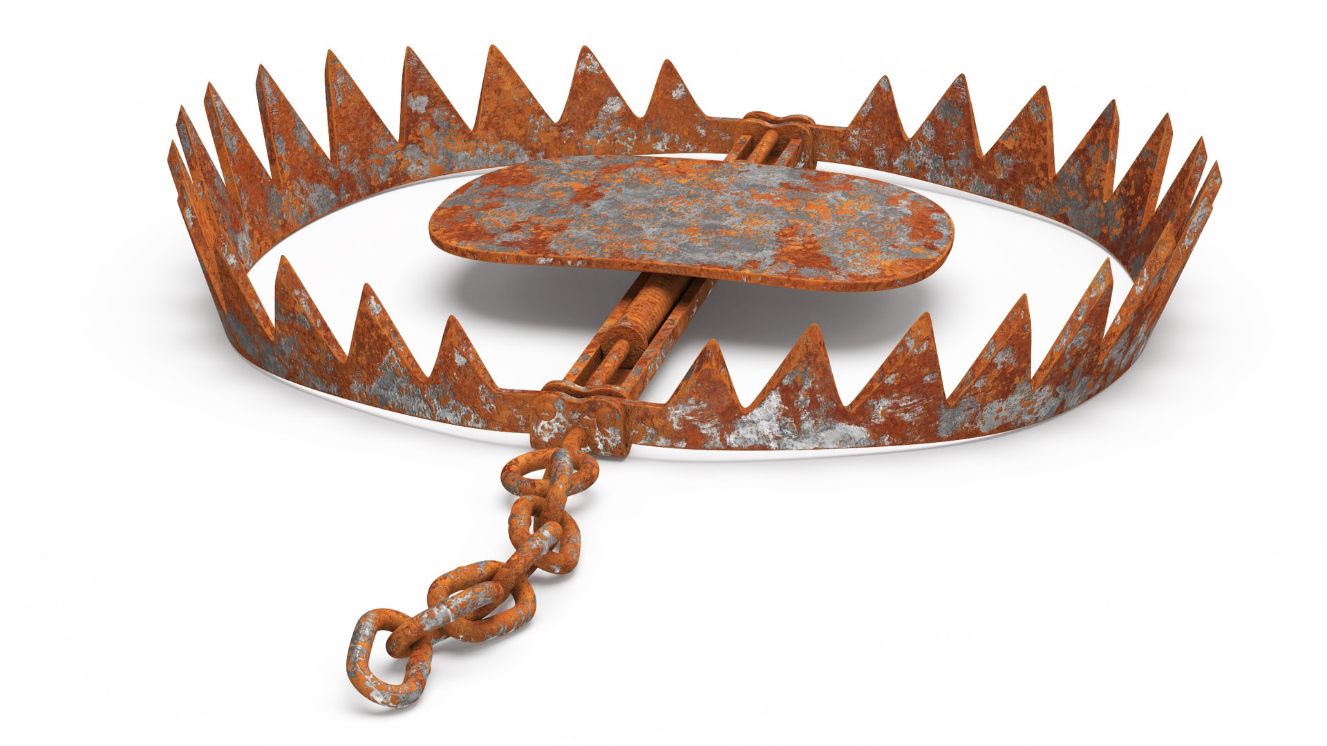 Steel Bear Trap With Rust 3D Model - TurboSquid 1945799