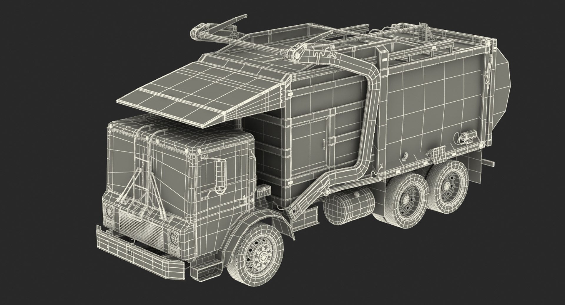 3D model trash truck generic - TurboSquid 1168598