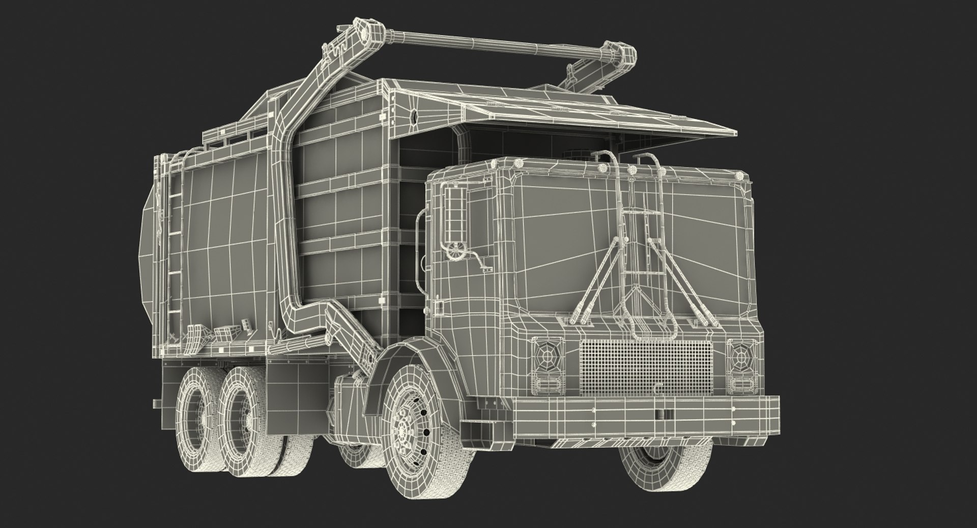 3D model trash truck generic - TurboSquid 1168598