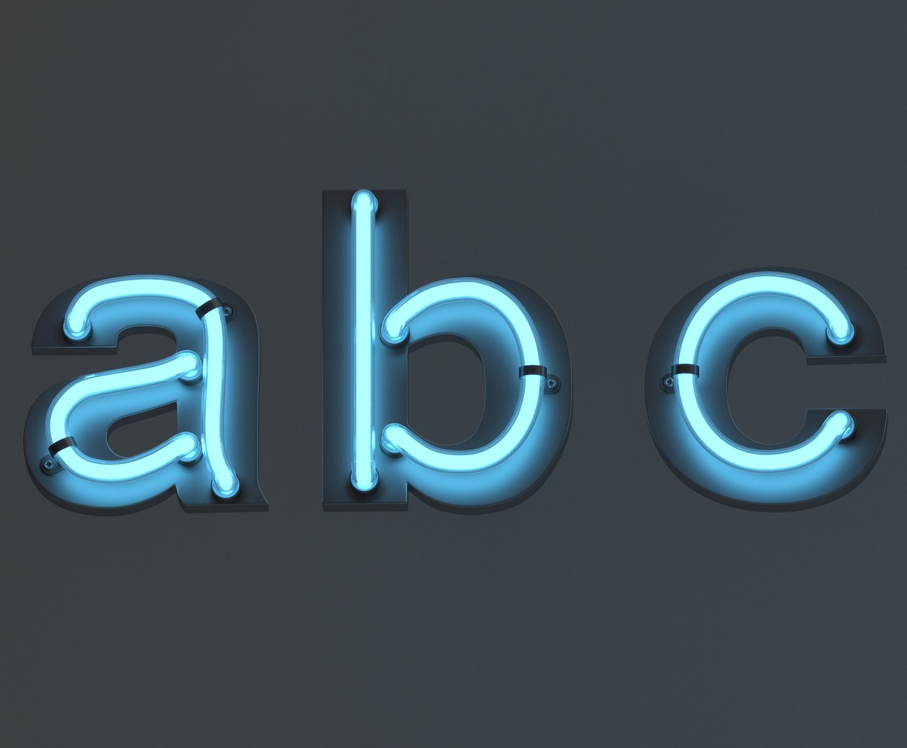 3D Neon Alphabet Model - TurboSquid 1643601