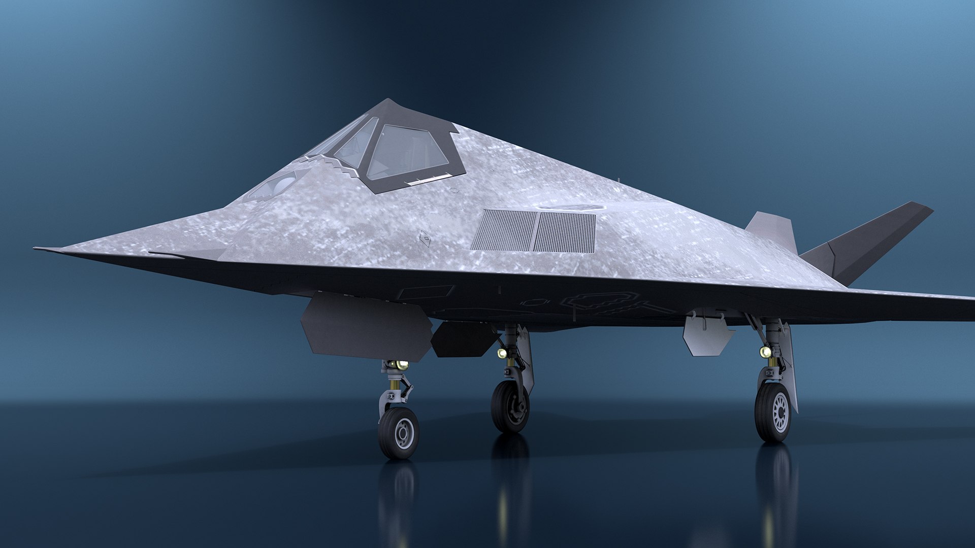Combat Stealth Fighter Jet Simplified 3D Model - TurboSquid 2320435