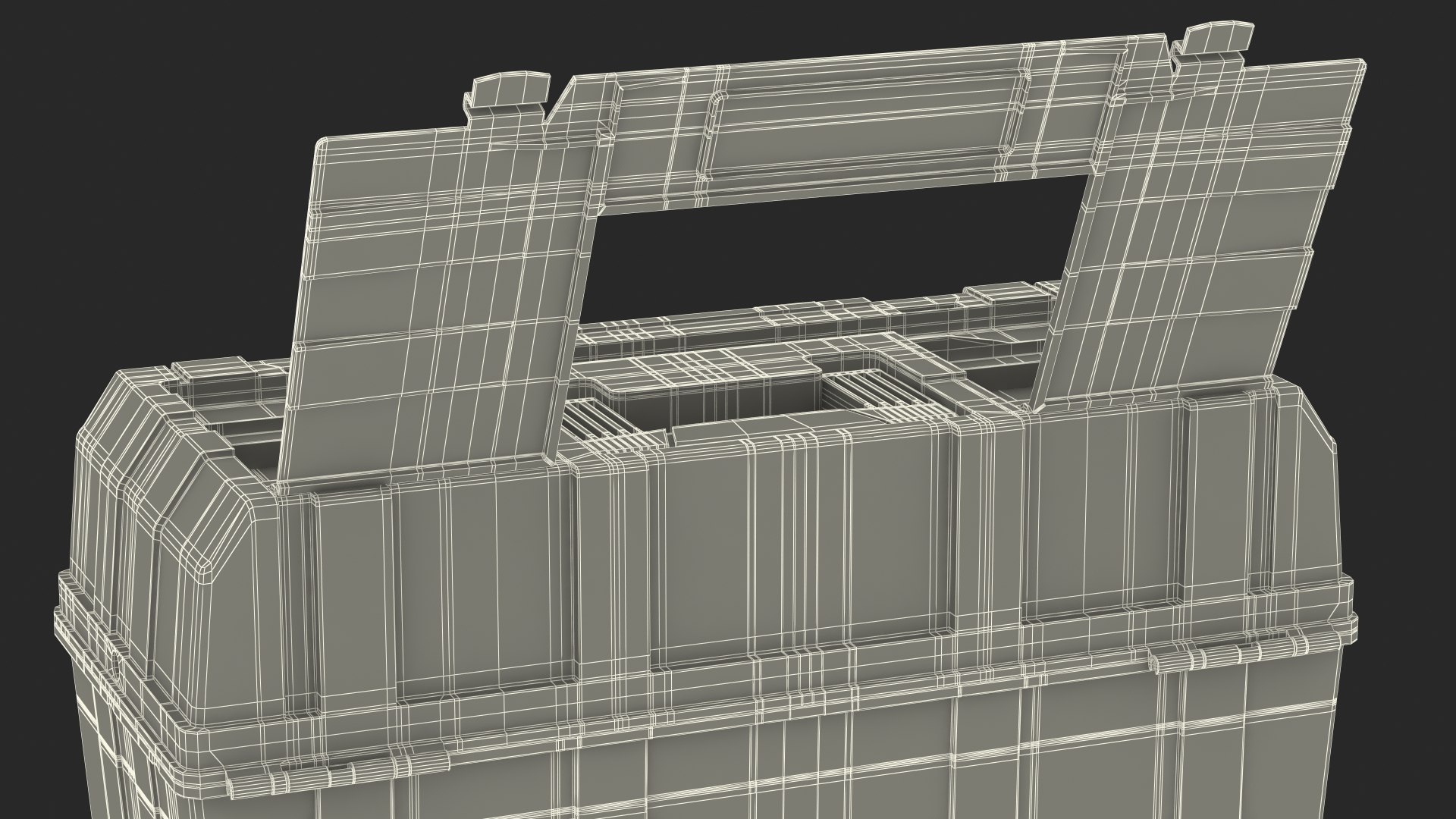 3D model Three Layer Folding Plastic Toolbox - TurboSquid 1724262