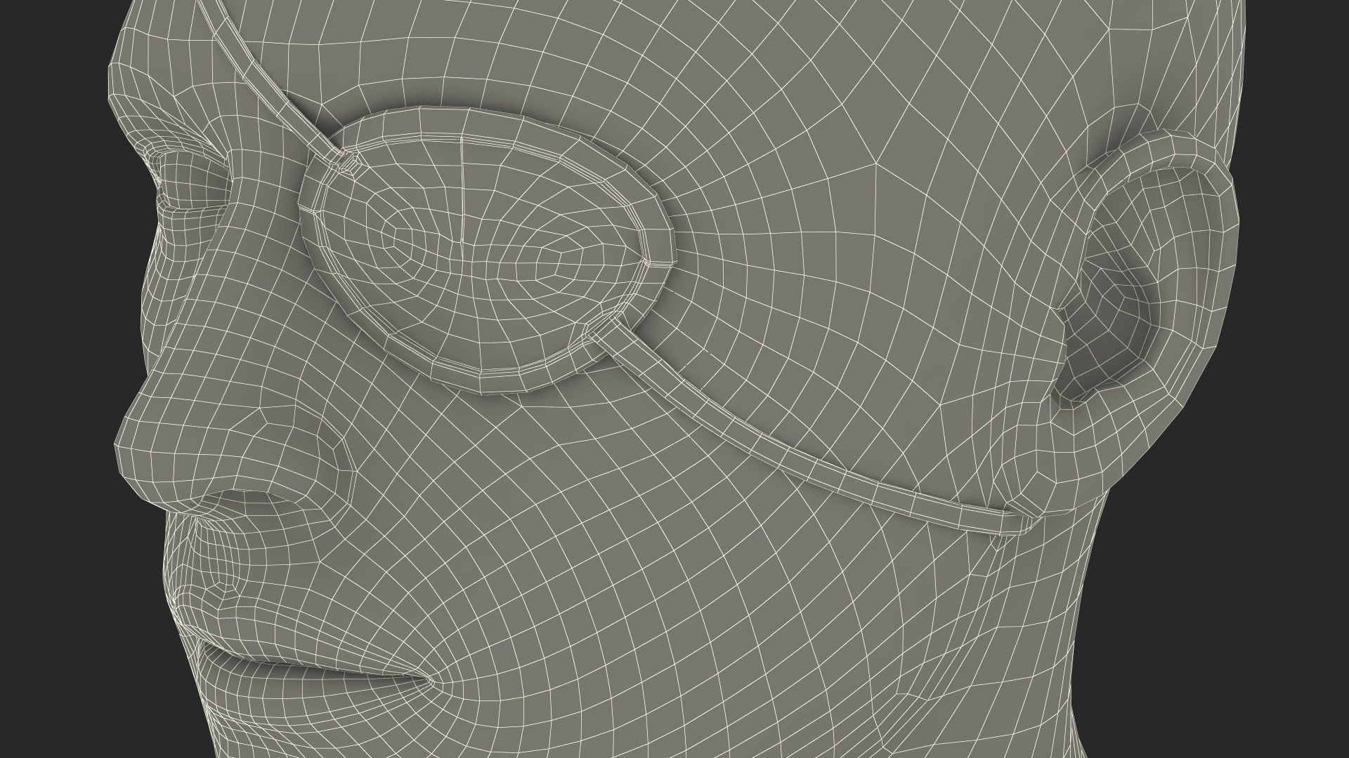 Beige Eye Patch on Mannequin 3D model - TurboSquid 2146076