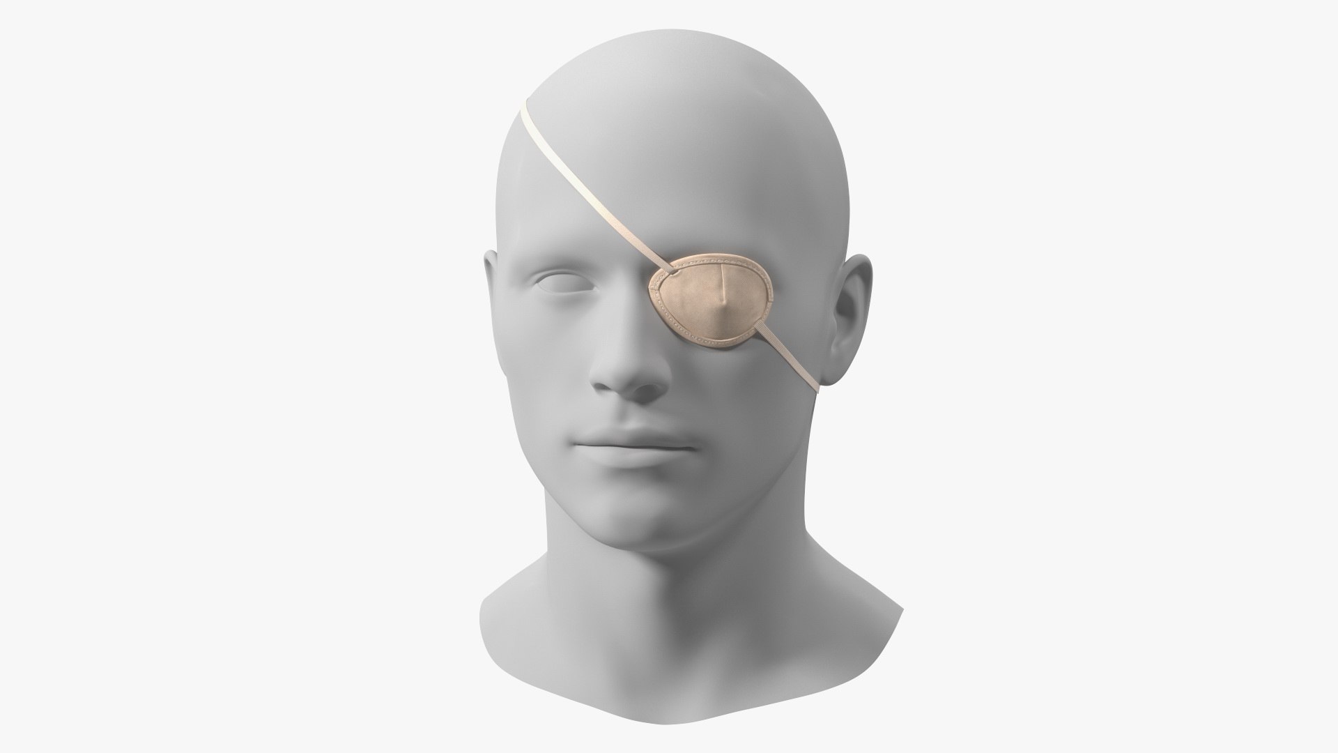 Beige Eye Patch On Mannequin 3D Model - TurboSquid 2146076