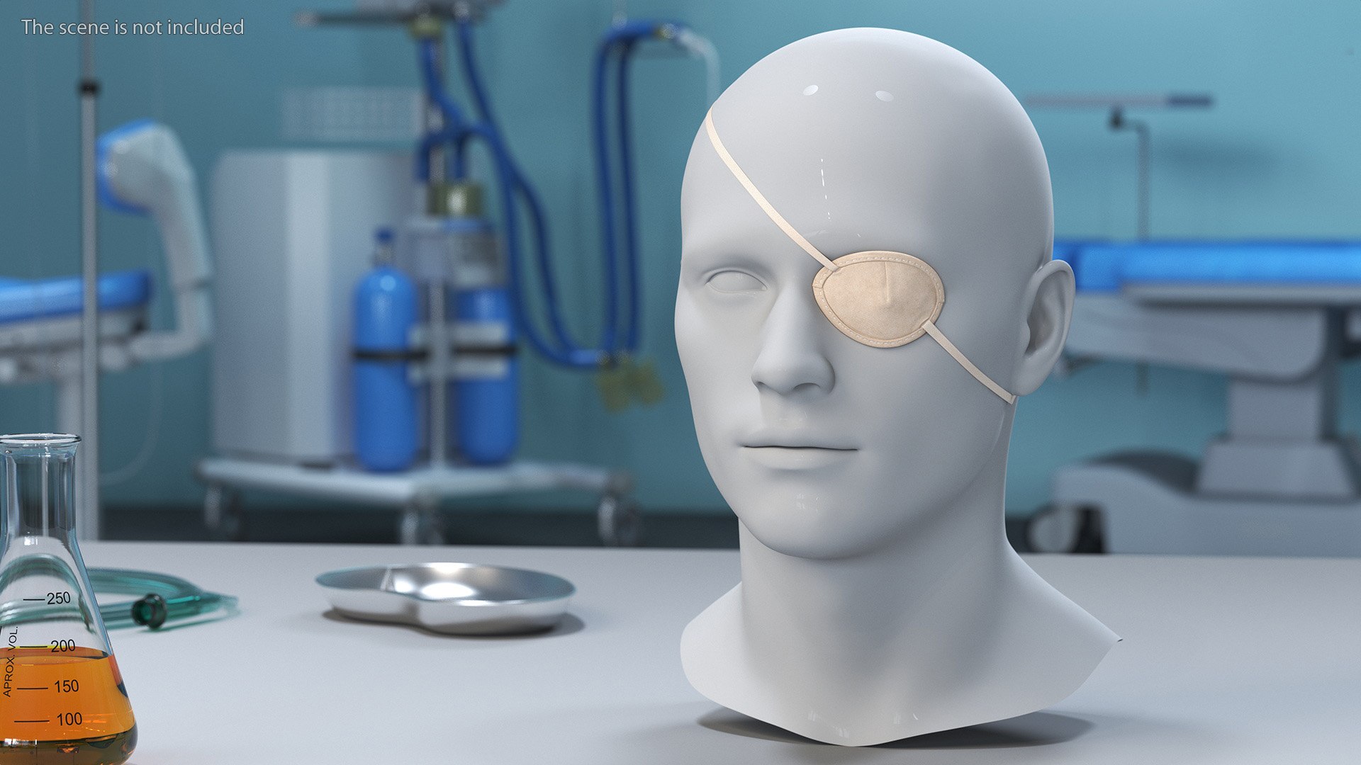 Beige Eye Patch On Mannequin 3D Model - TurboSquid 2146076