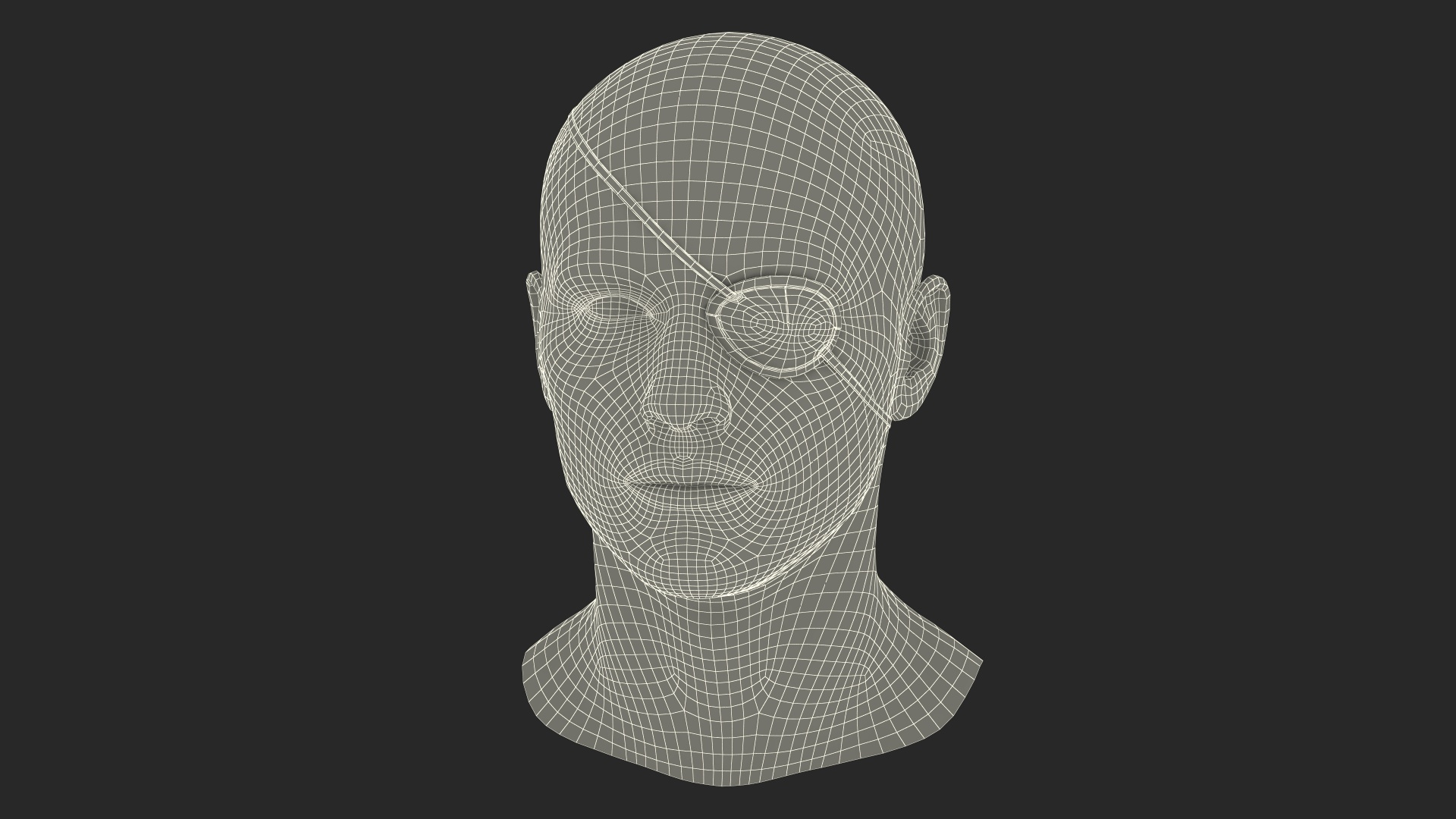 Beige Eye Patch On Mannequin 3D Model - TurboSquid 2146076