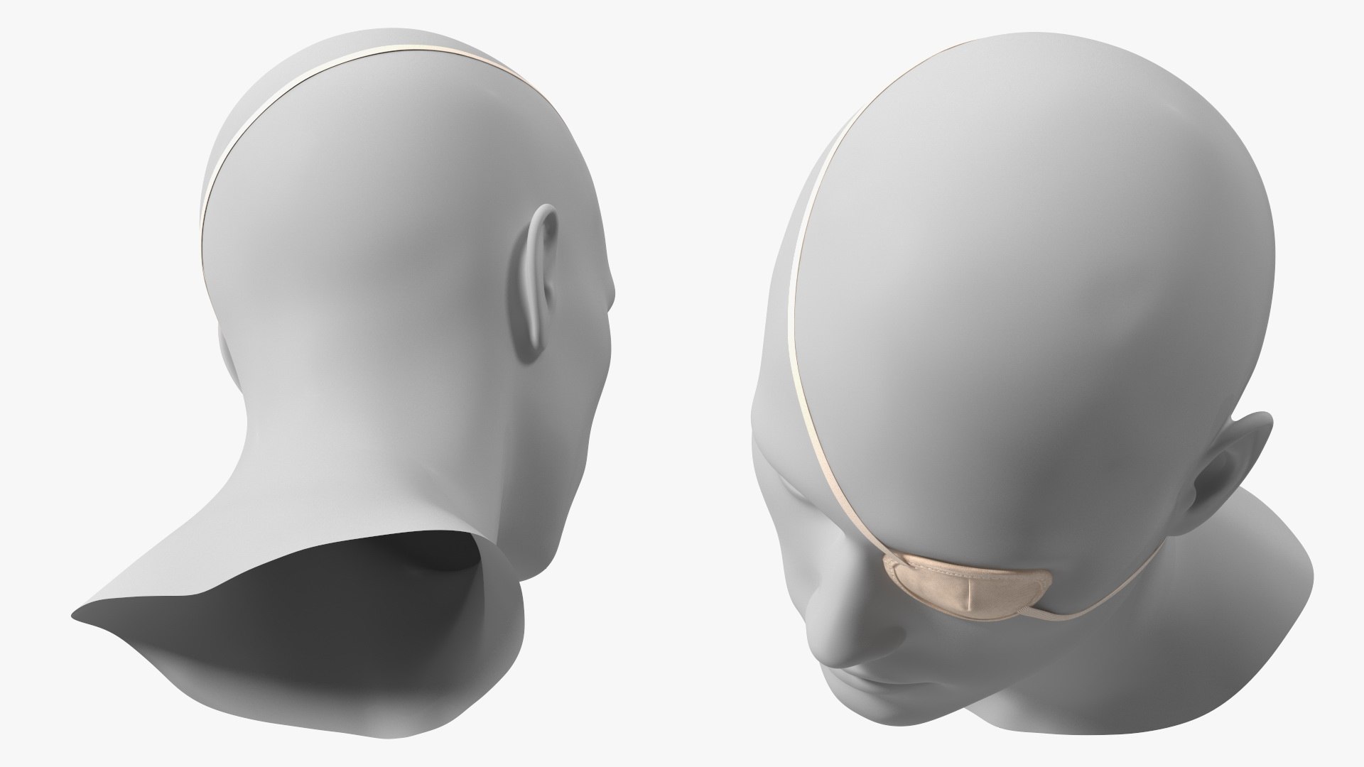 Beige Eye Patch On Mannequin 3D Model - TurboSquid 2146076