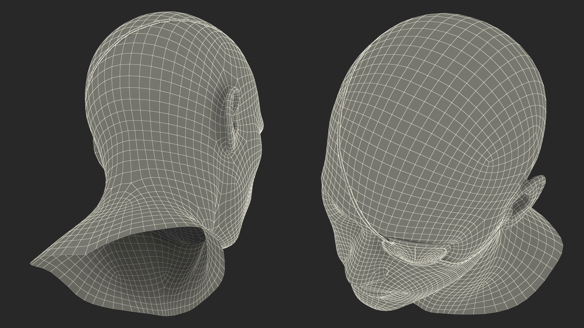 Beige Eye Patch on Mannequin 3D model - TurboSquid 2146076