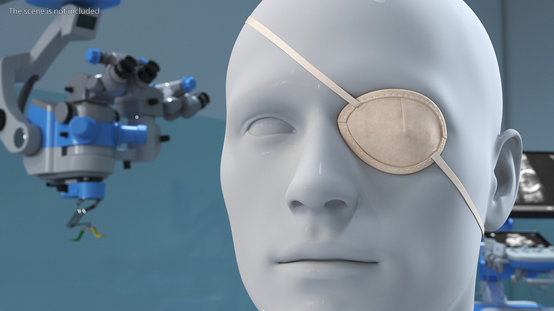 Beige Eye Patch On Mannequin 3D Model - TurboSquid 2146076