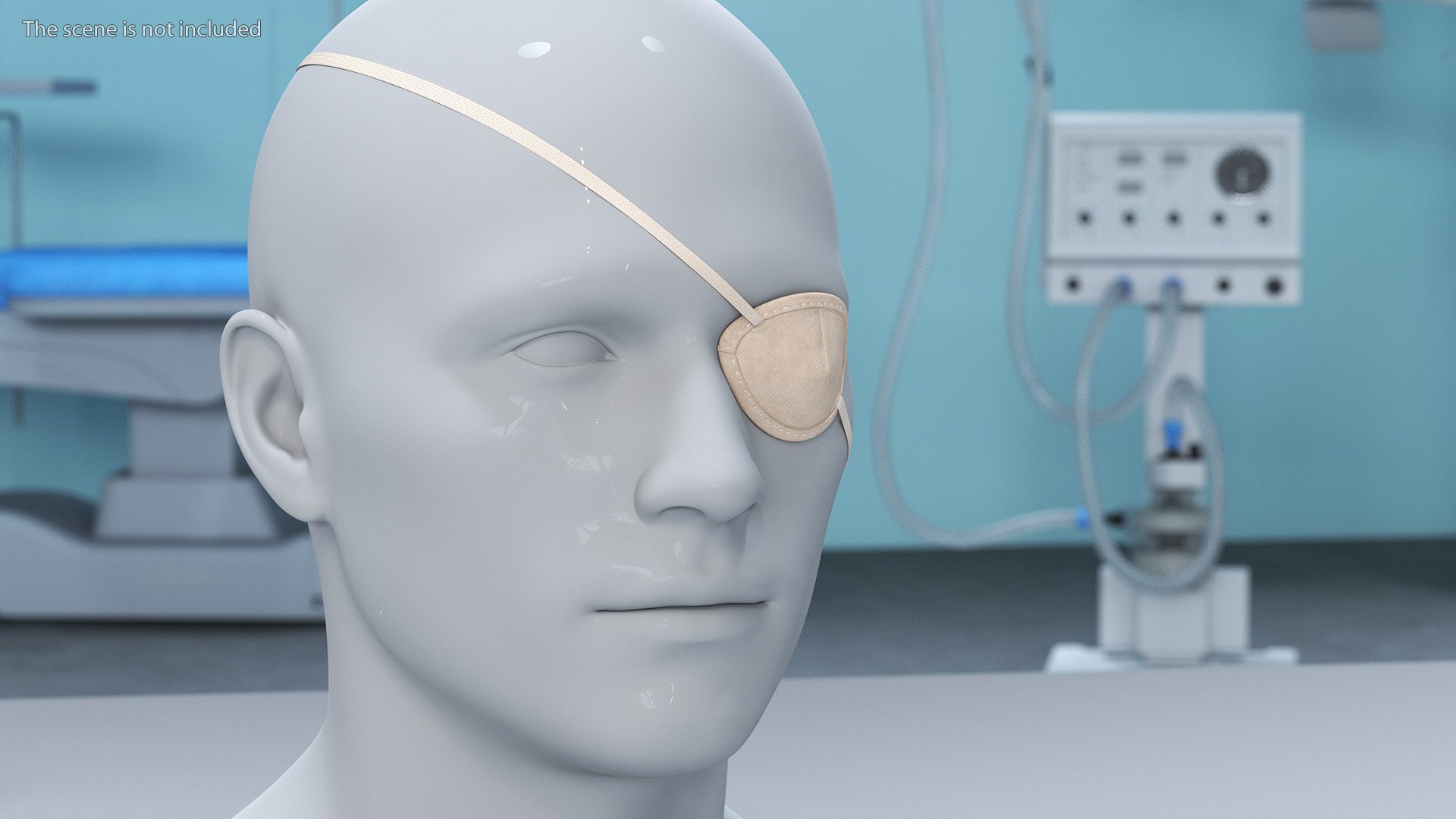 Beige Eye Patch On Mannequin 3D Model - TurboSquid 2146076