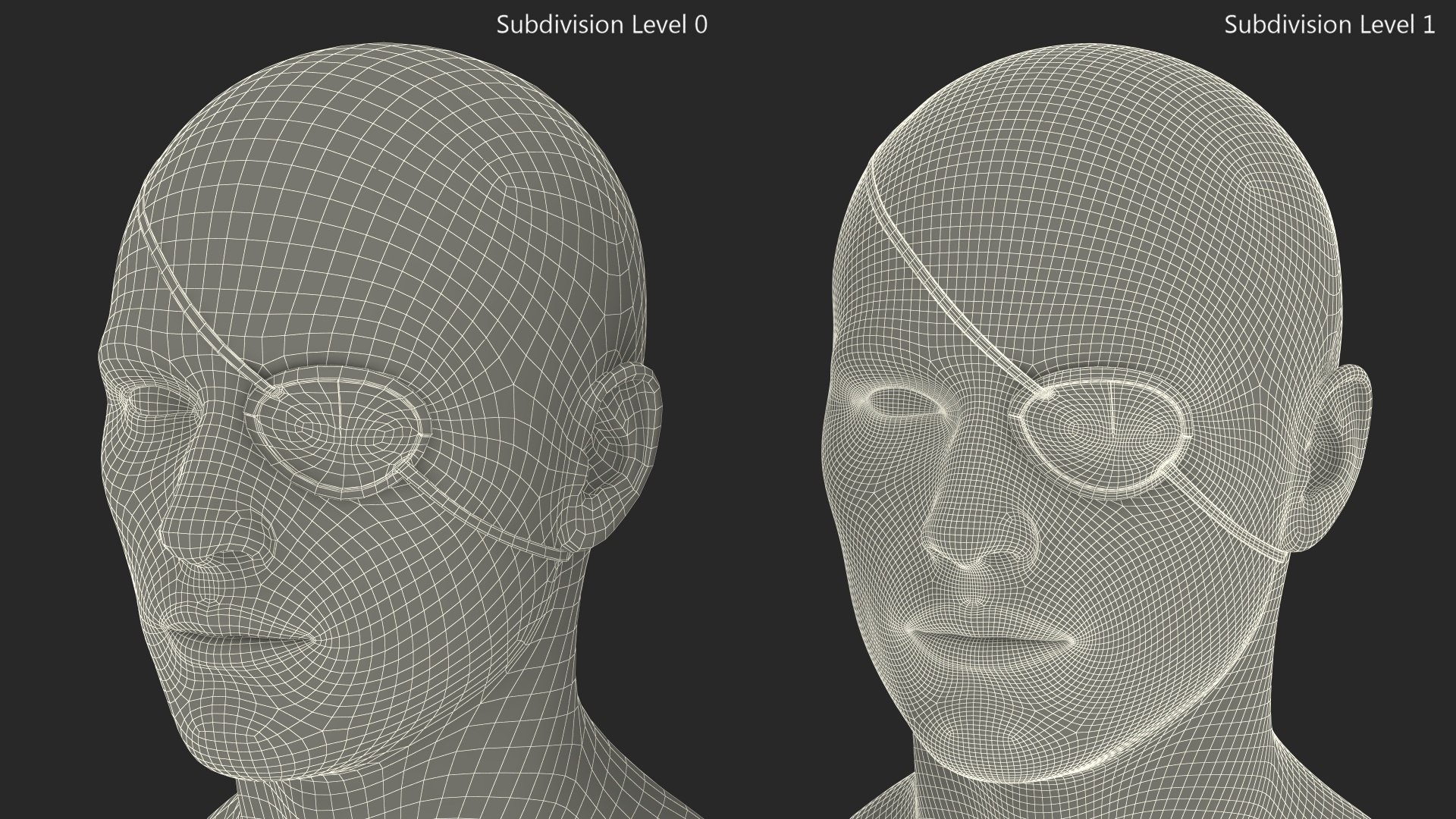 Beige Eye Patch On Mannequin 3D Model - TurboSquid 2146076