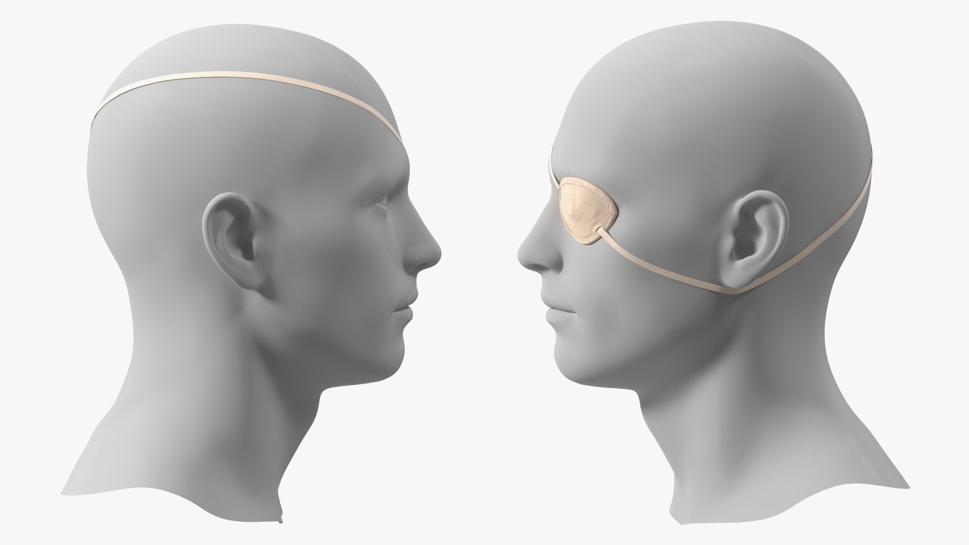 Beige Eye Patch On Mannequin 3D Model - TurboSquid 2146076