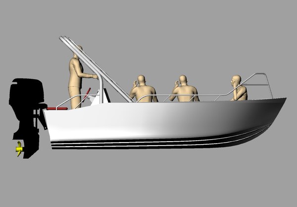3d boat aluminium