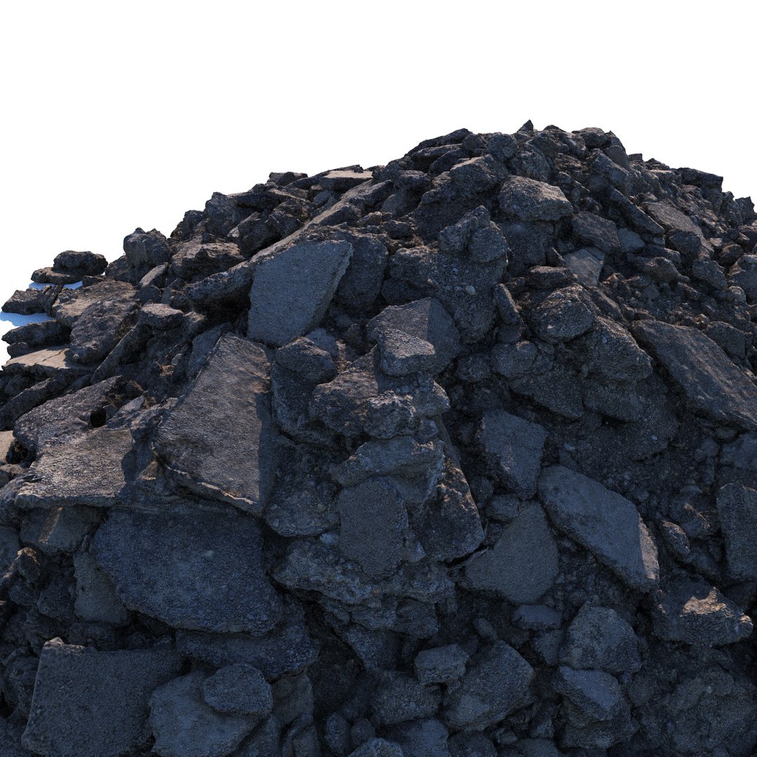 3D Pieces Broken Asphalt Model - TurboSquid 1636197