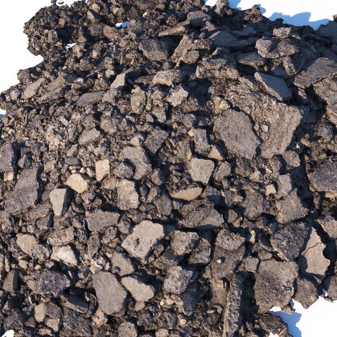 3D Pieces Broken Asphalt Model - TurboSquid 1636197