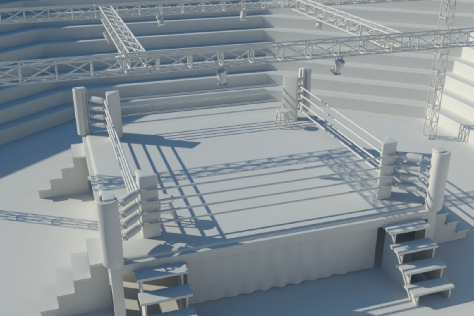 3D boxing ring model - TurboSquid 526399