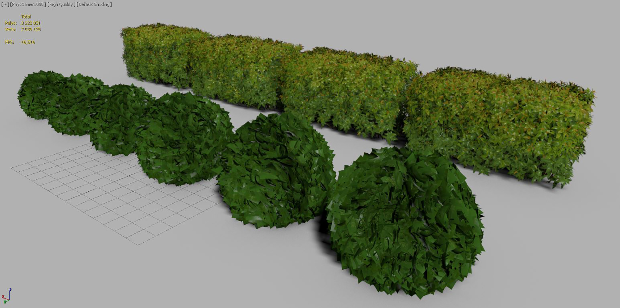 3D model bushes hedge shrub - TurboSquid 1691591